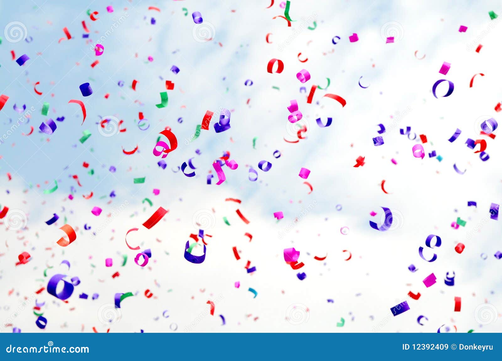 The cofetti in sky stock image. Image of future, concept - 12392409