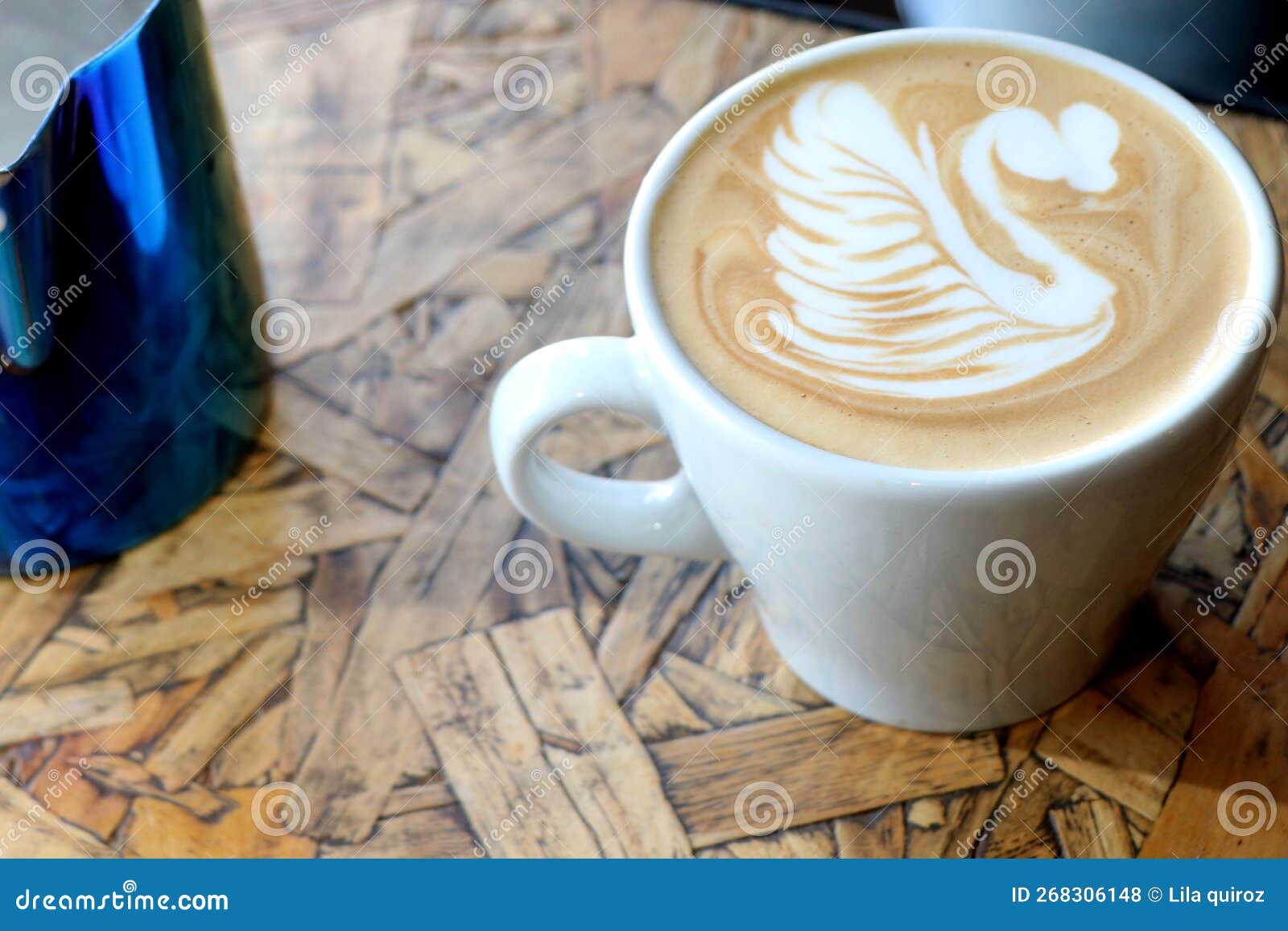 Coffe art swan stock photo. Image of beautiful, swan - 268306148