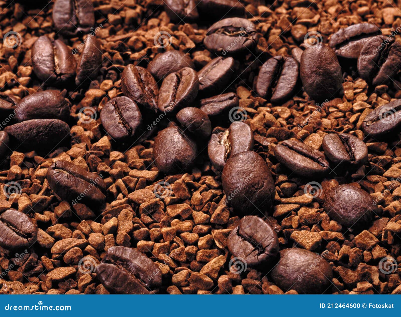 Coffee Beans and Granules stock photo. Image of horizontal - 212464600