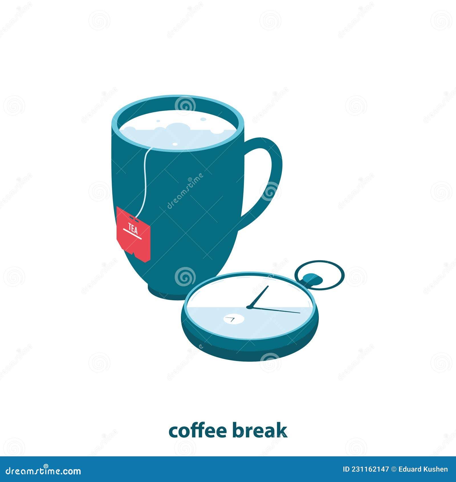 Coffe Break - Handwritten Inscription And Illustration Of Paper Coffee ...