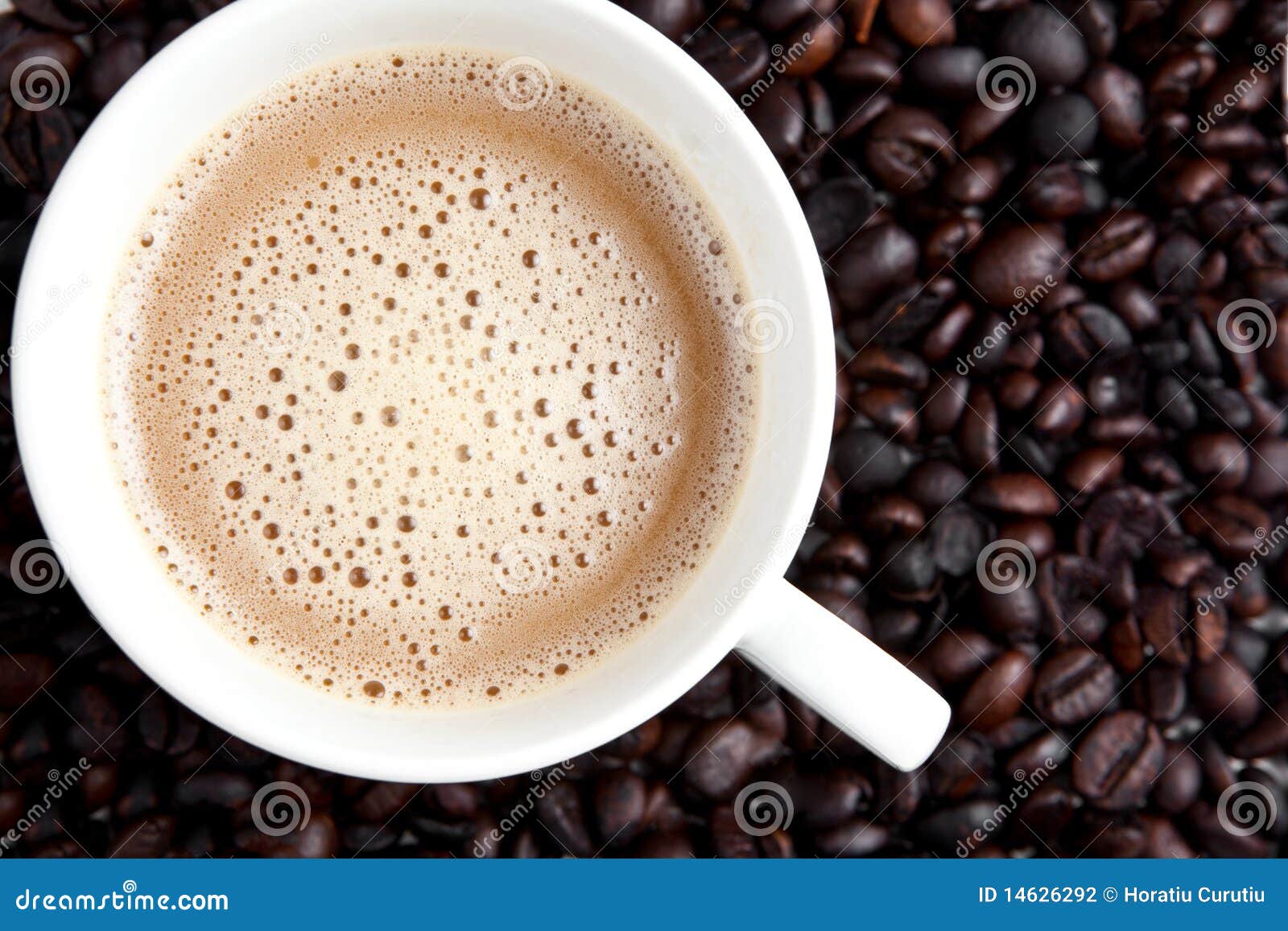 Coffe cup and beans stock photo. Image of beans, capuccino - 14626292