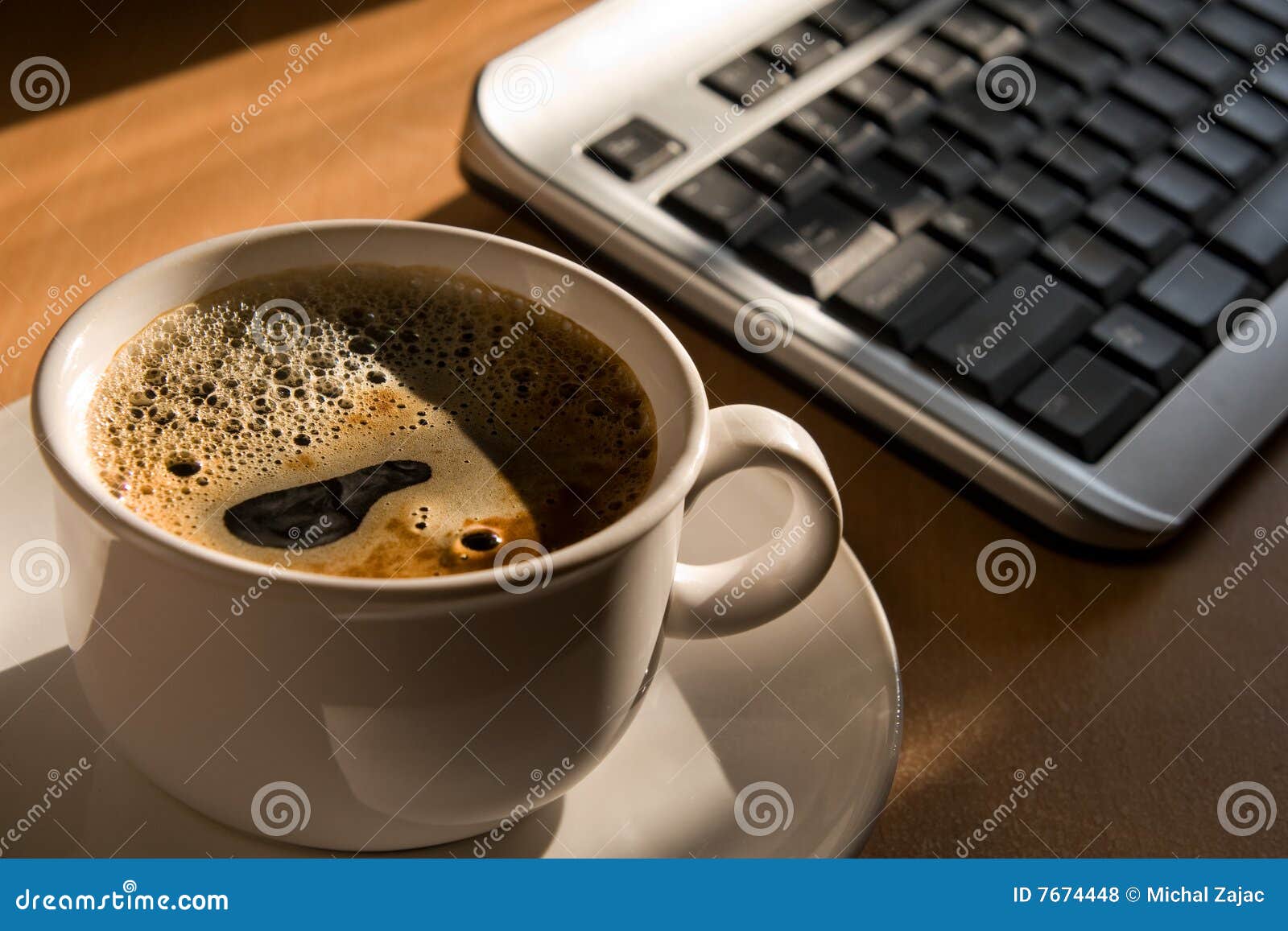 Coffe Cup and Keyboard on the Office Table Stock Photo - Image of ...