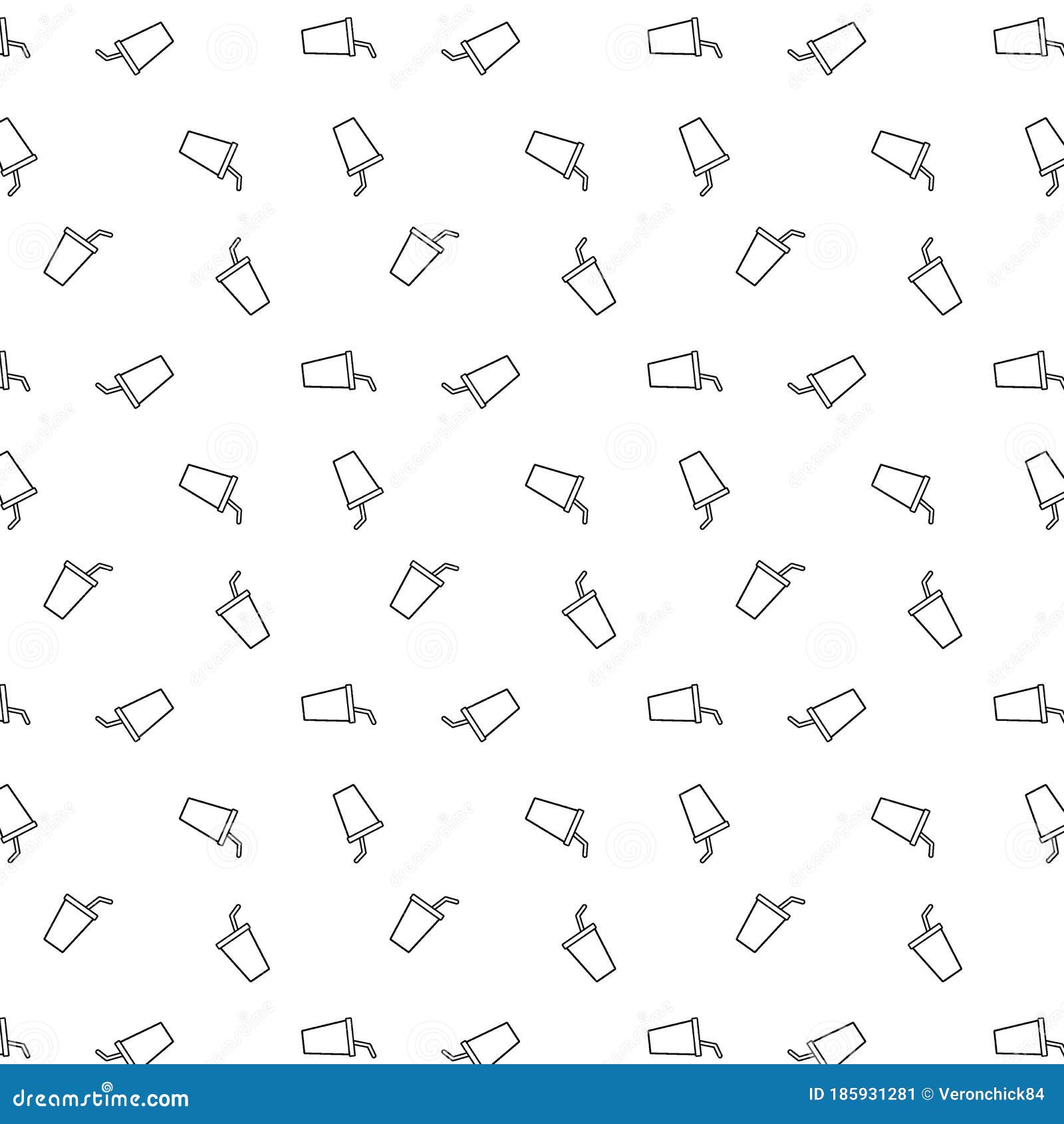 Coffe Cup Pattern Seamless. Tea Cup Texture, Wallpaper Stock Vector ...