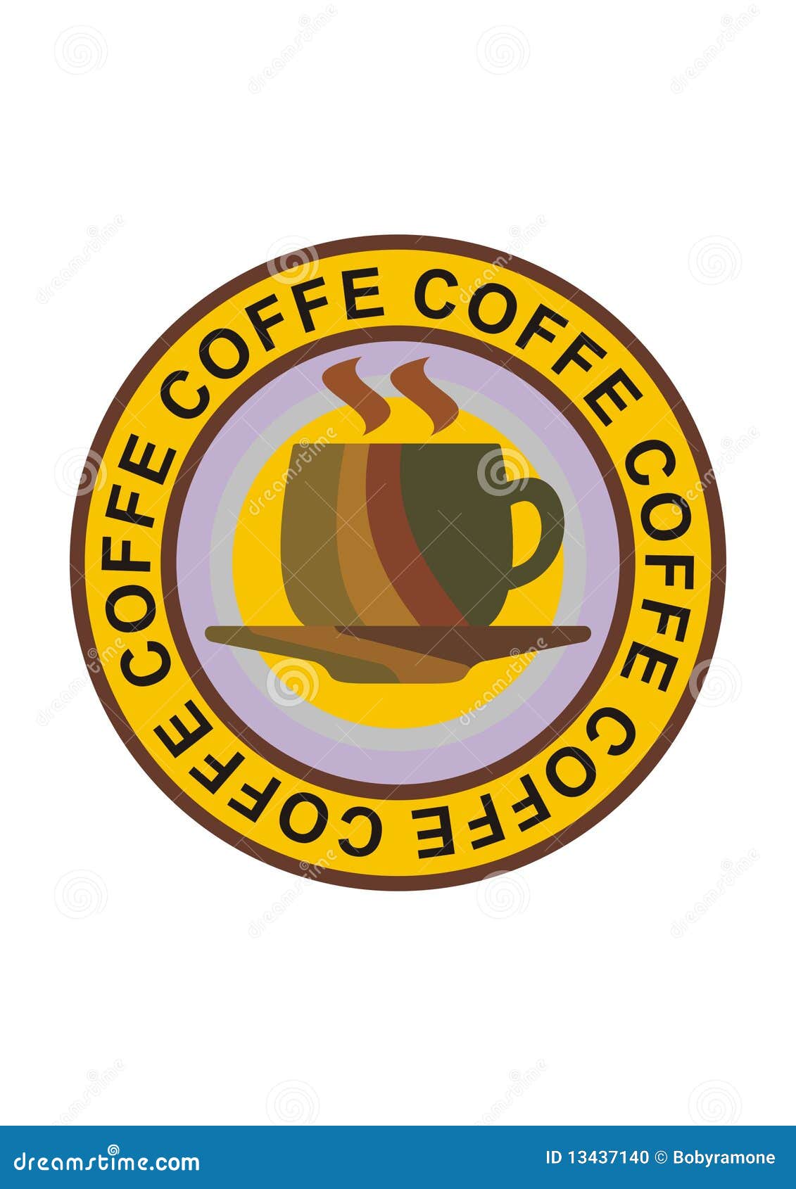 Coffe cup sign stock vector. Illustration of enjoy, coffee - 13437140