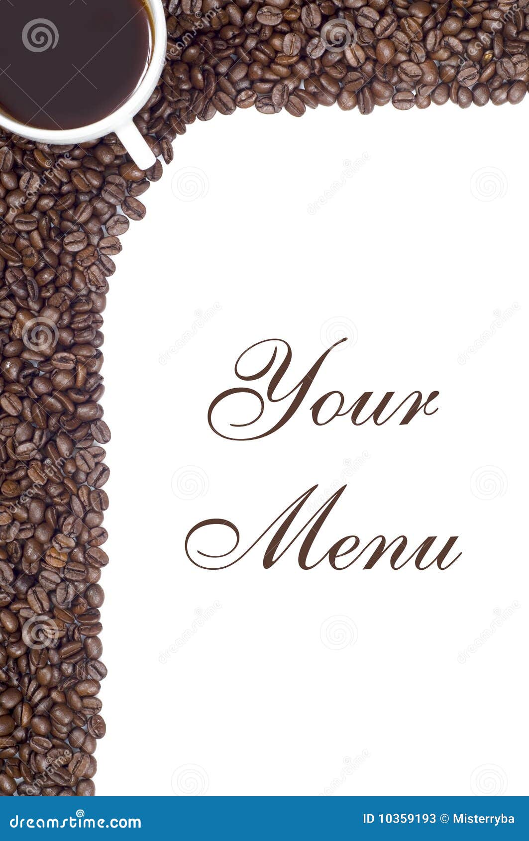 Coffe Frame stock image. Image of menu, white, background - 10359193