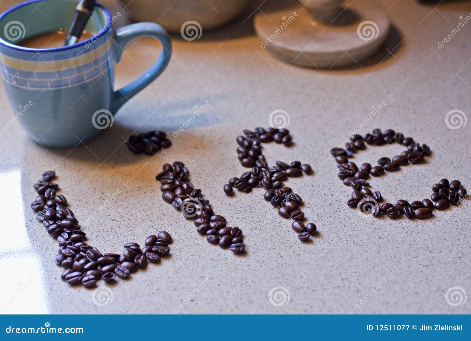 Coffe is Life stock image. Image of morning, fresh, letters - 12511077