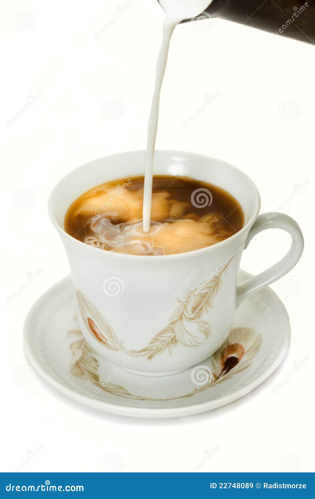 Coffe with milk stock image. Image of coffee, brown, drink - 22748089