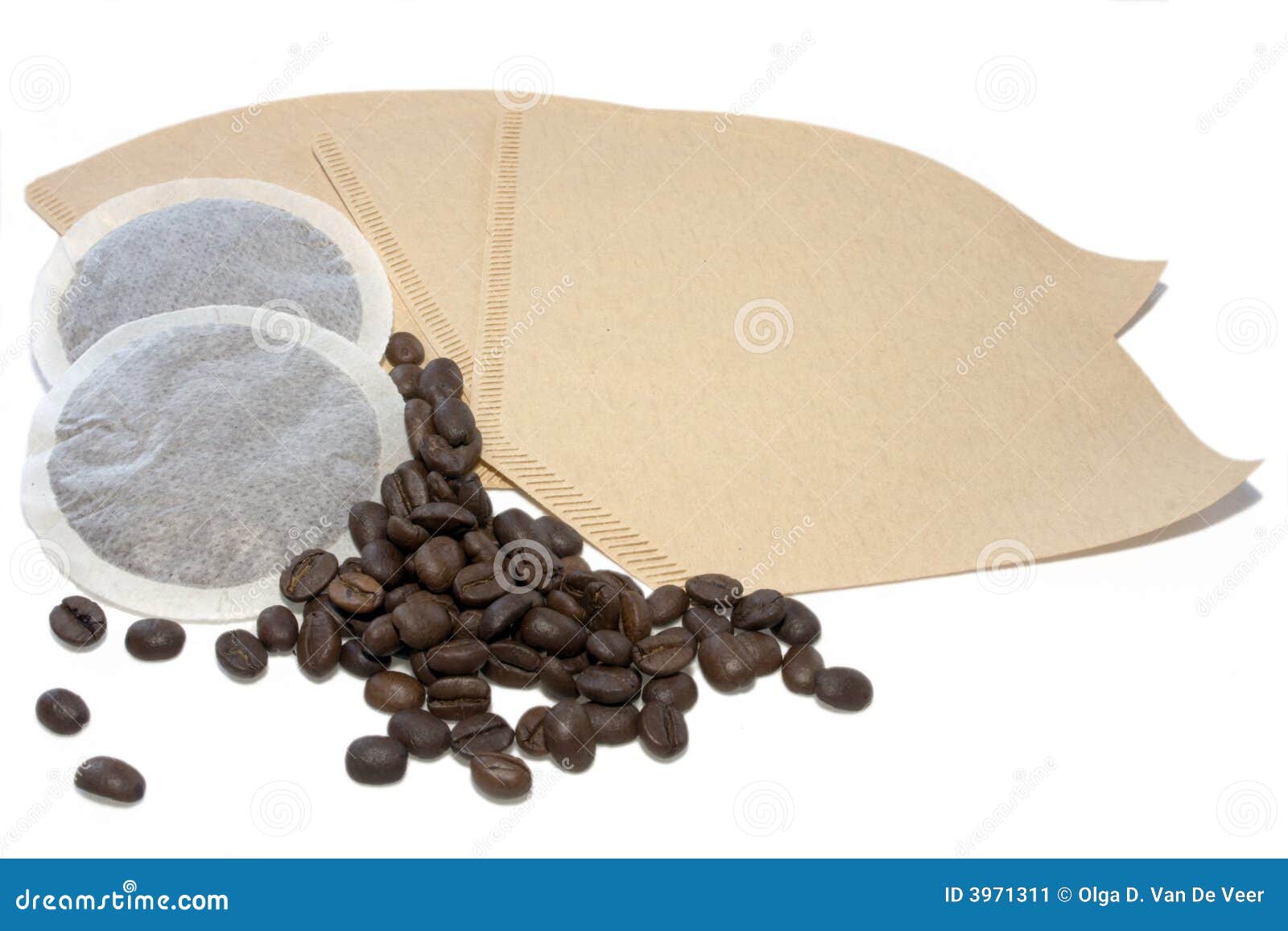 Coffe Pads, Filter Ands Beans Stock Image - Image of java, brewing: 3971311