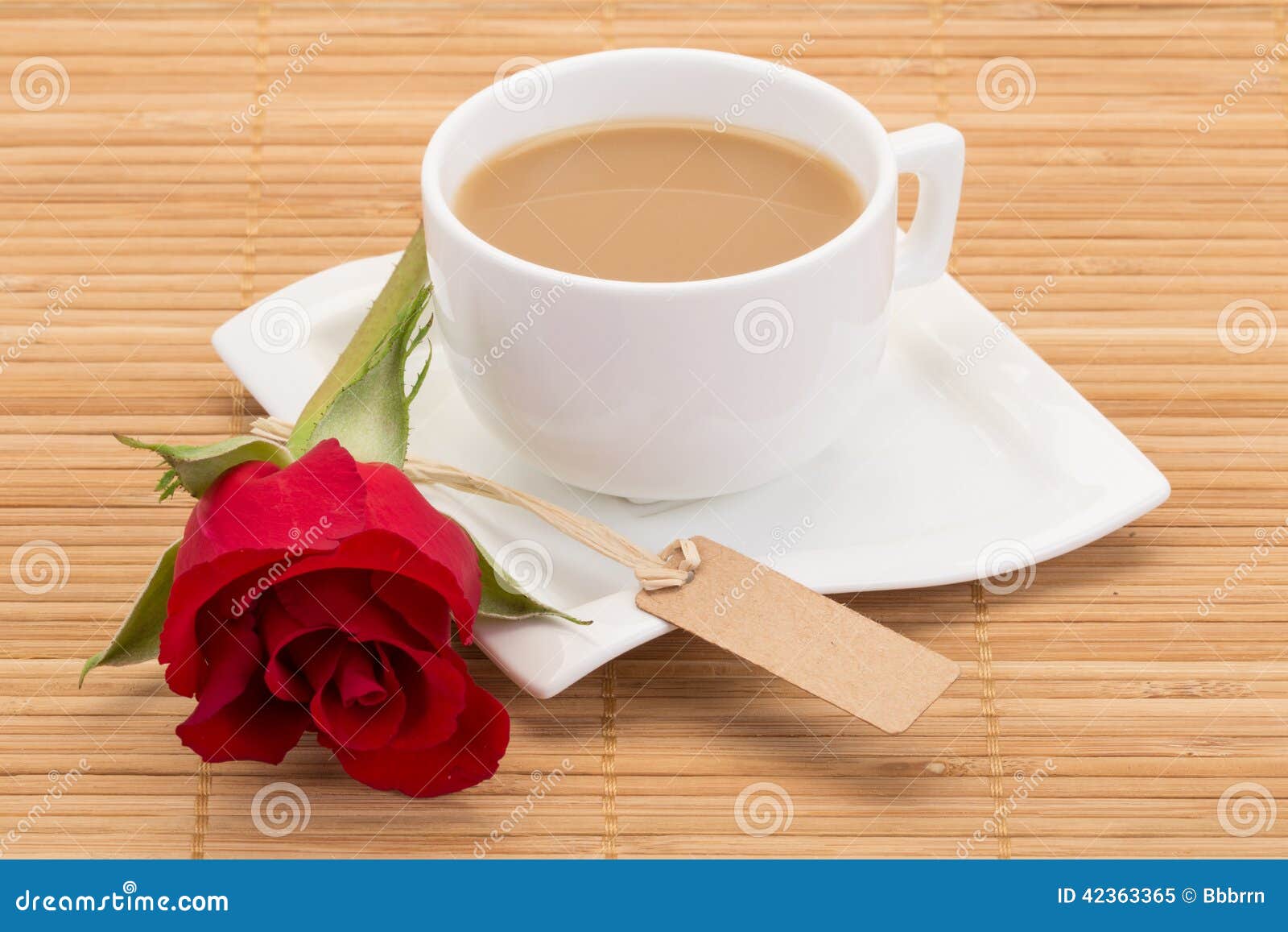 Coffe and rose stock image. Image of single, love, morning - 42363365