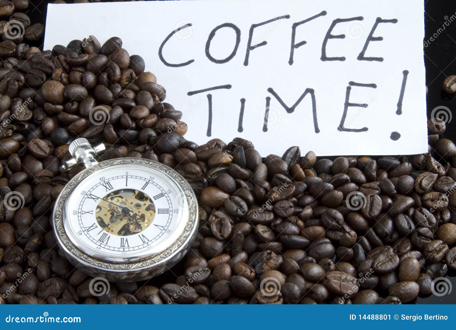 Coffe time stock image. Image of coffee, ceramic, pocketwatch - 14488801