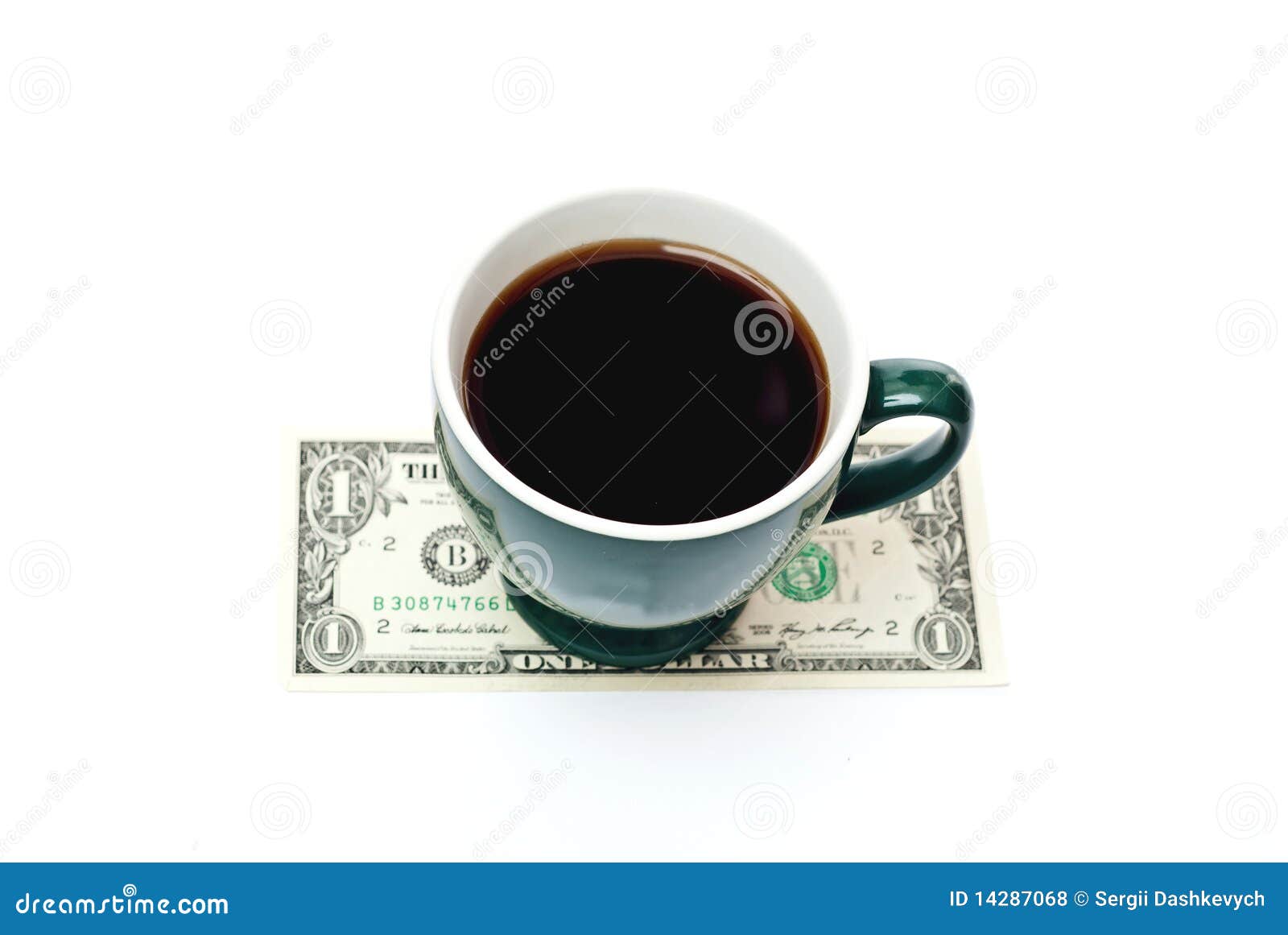 Coffee and 1 dollar stock photo. Image of scented, caffeine - 14287068