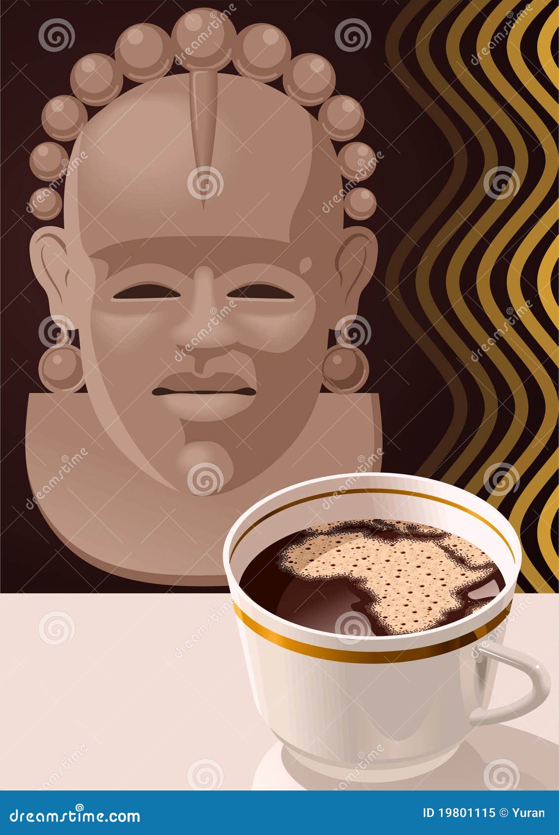 Coffee stock vector. Illustration of drink, bubble, mask - 19801115