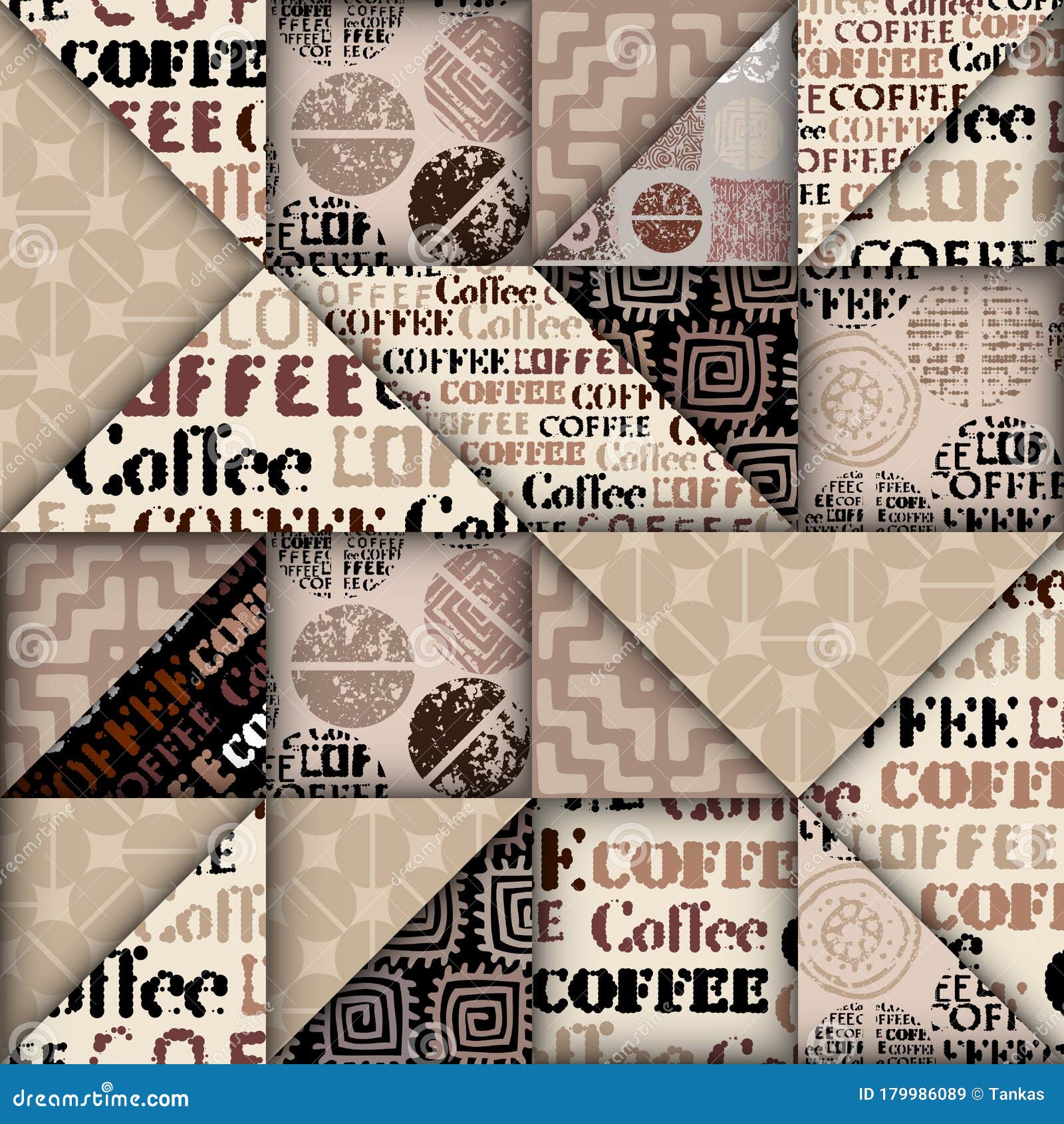 Coffee. Abstract Coffee Pattern. Seamless Image Vector Image. Stock ...