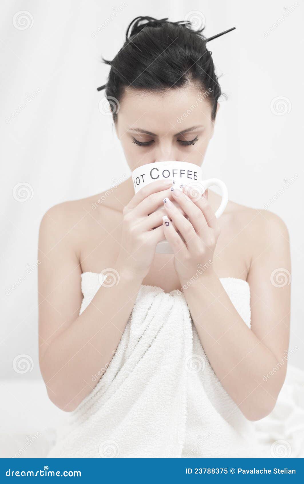 Coffee addicted stock image. Image of enjoymant, close - 23788375