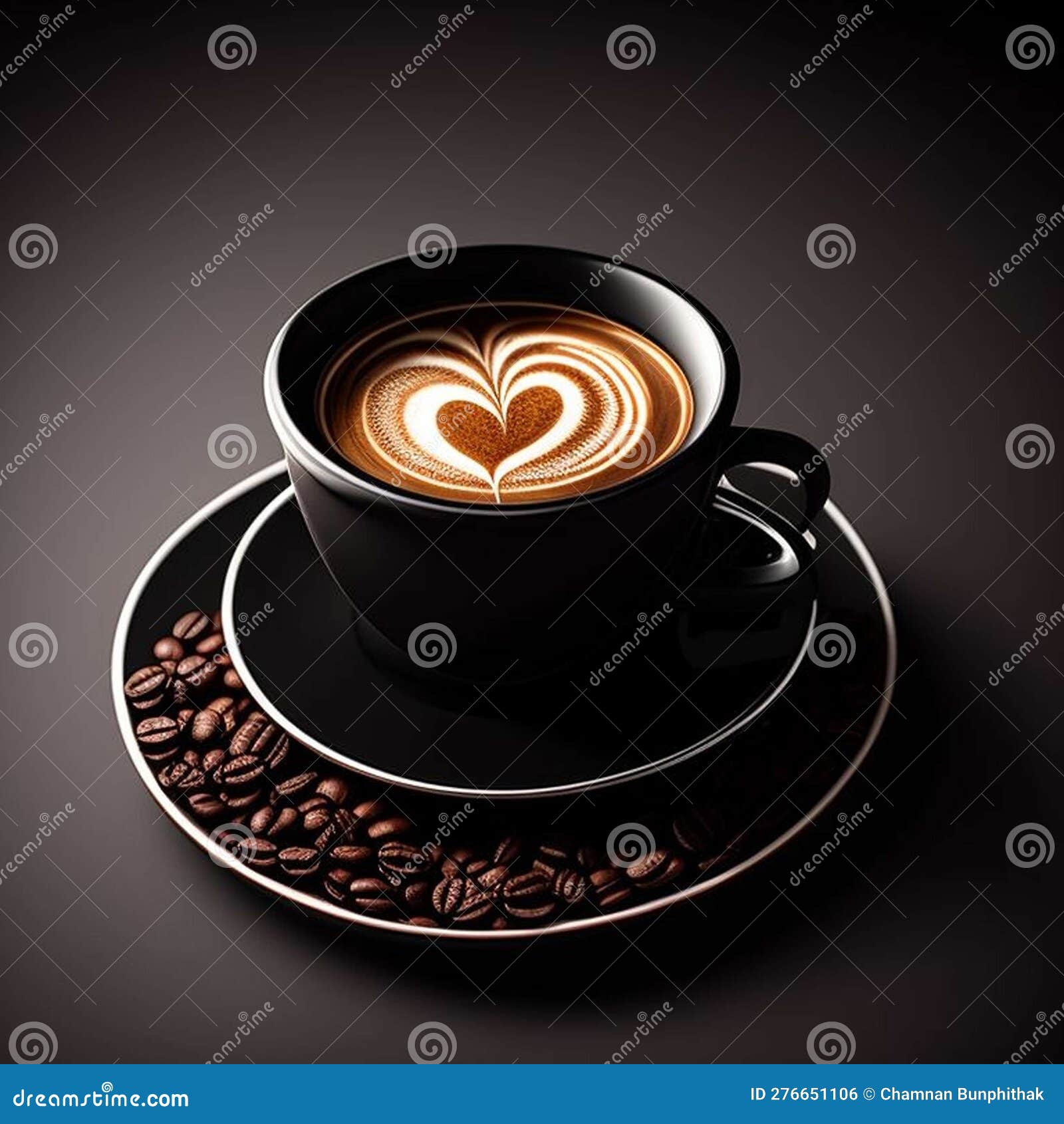 Coffee Addiction: a Photorealistic Exploration,leaf Pattern Stock ...