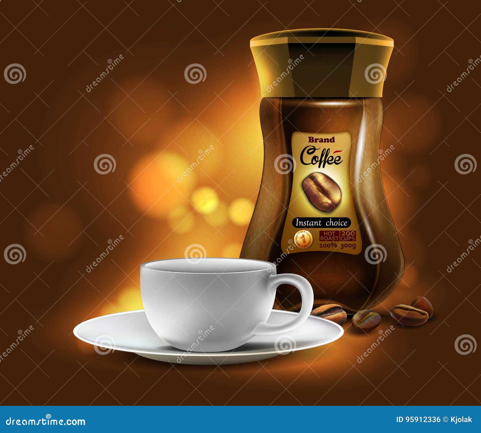 Coffee advertising design stock vector. Illustration of business - 95912336