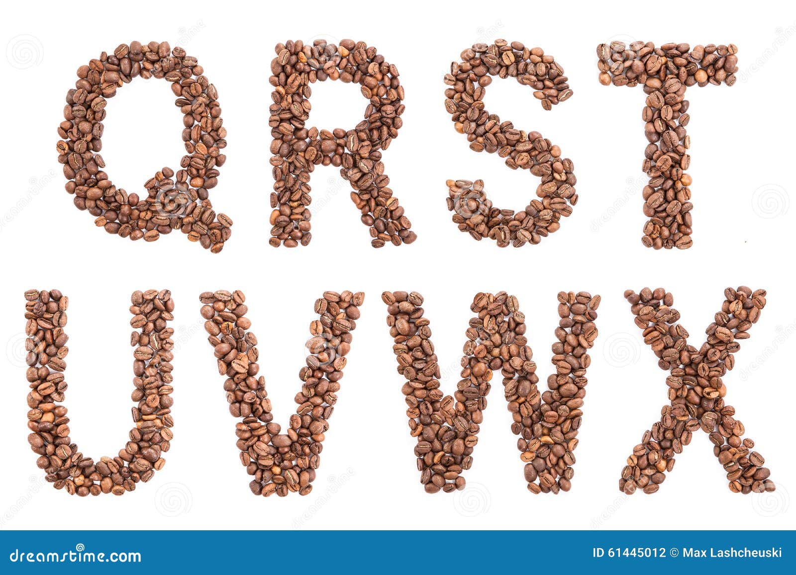 Coffee Alphabet Isolated on White Stock Illustration - Illustration of ...