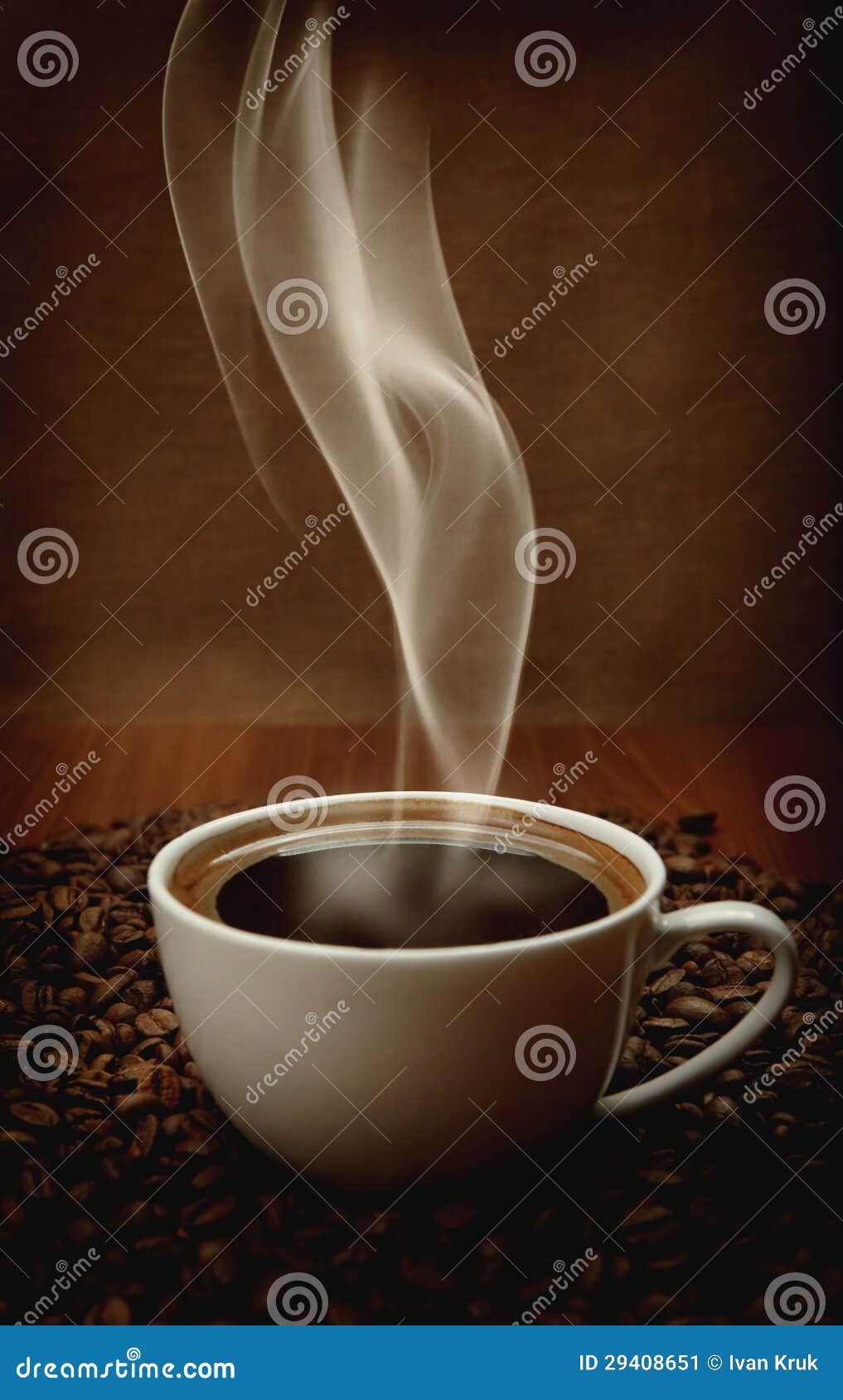 Coffee with aromatic smoke stock image. Image of morning - 29408651