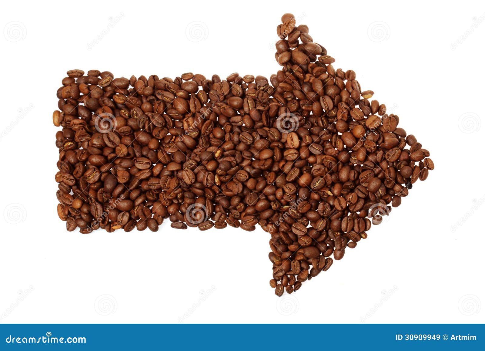 Coffee And Arrow From Coffee Beans. Move Up Of Energy. Trend Up Of ...