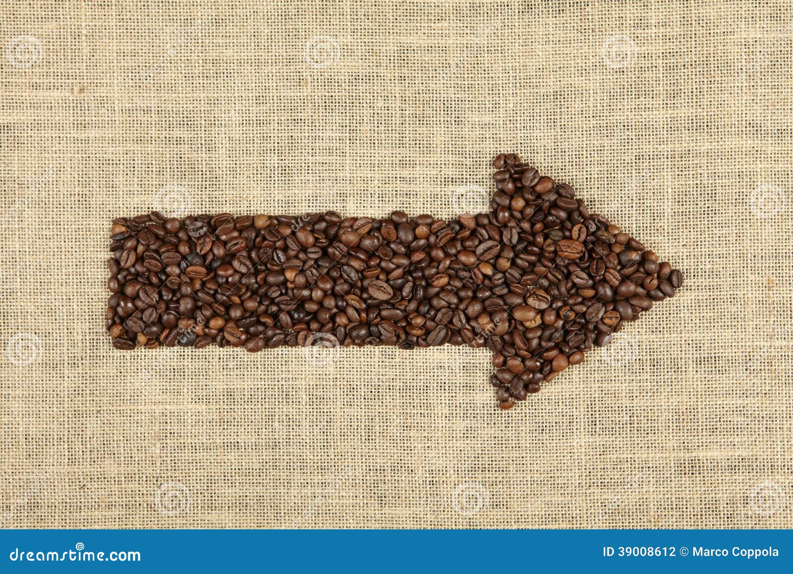Coffee And Arrow From Coffee Beans. Move Up Of Energy. Trend Up Of ...