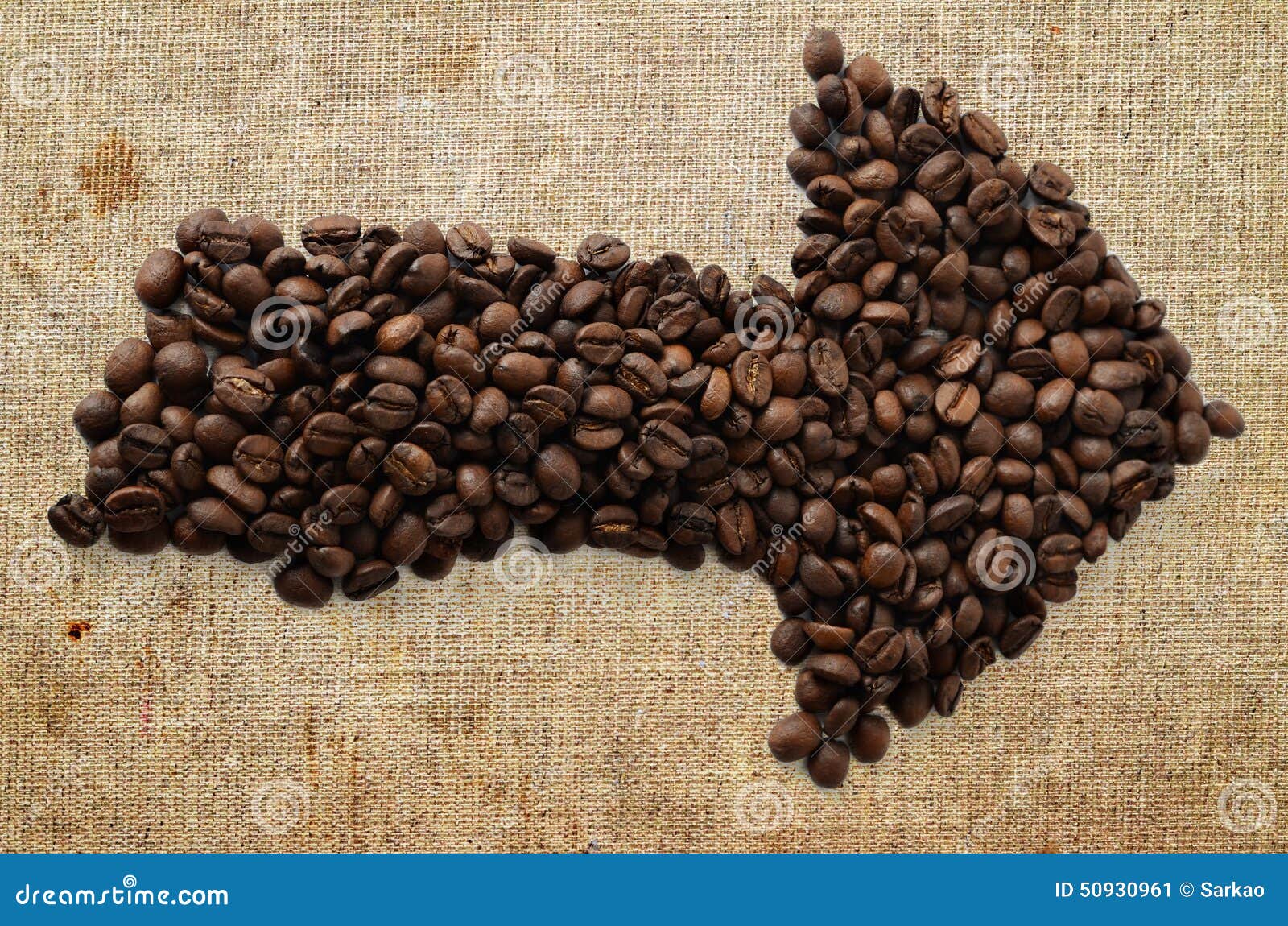 Coffee arrow symbol stock image. Image of direction, coffee - 50930961