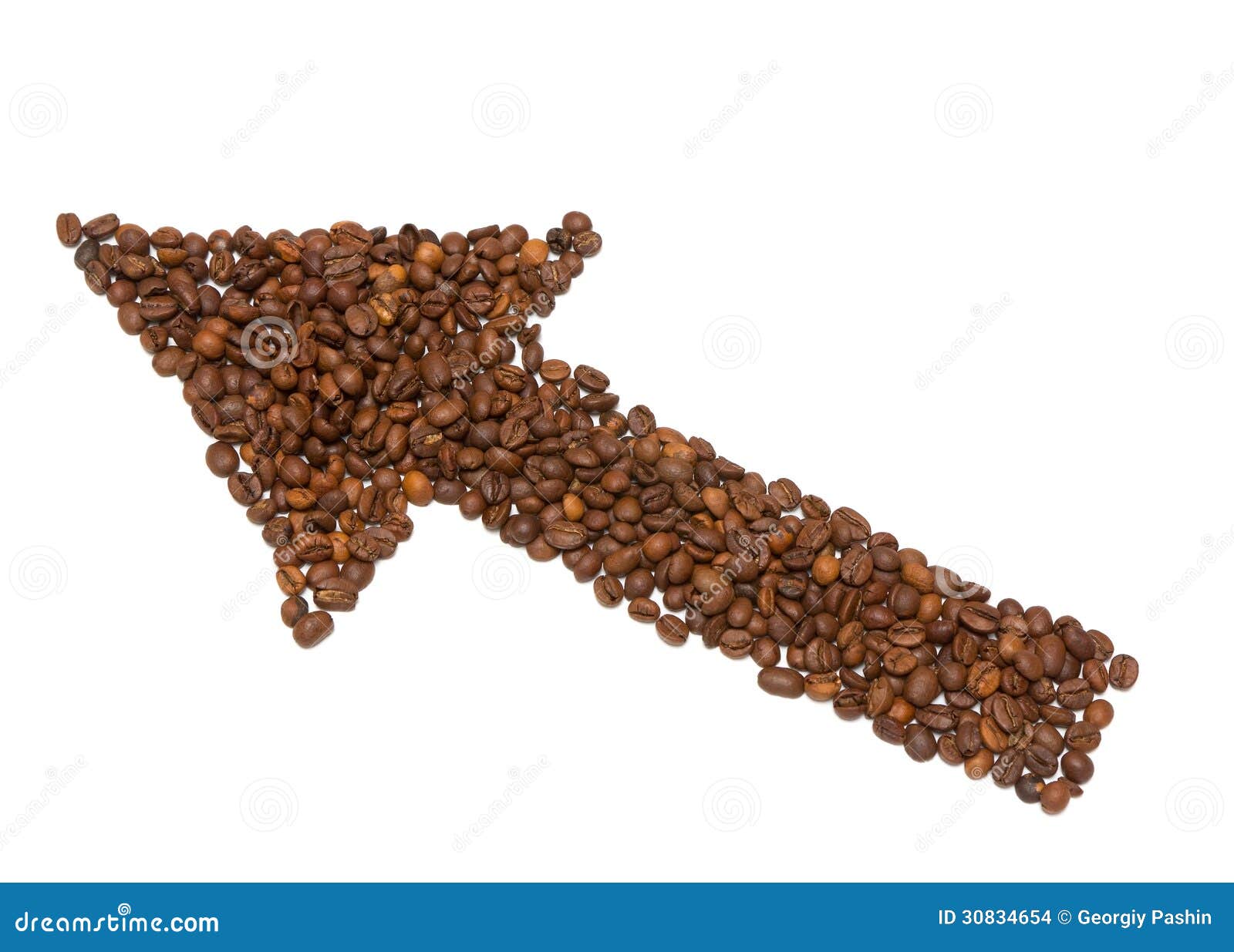 Coffee arrow on the white stock photo. Image of isolatedbackground ...