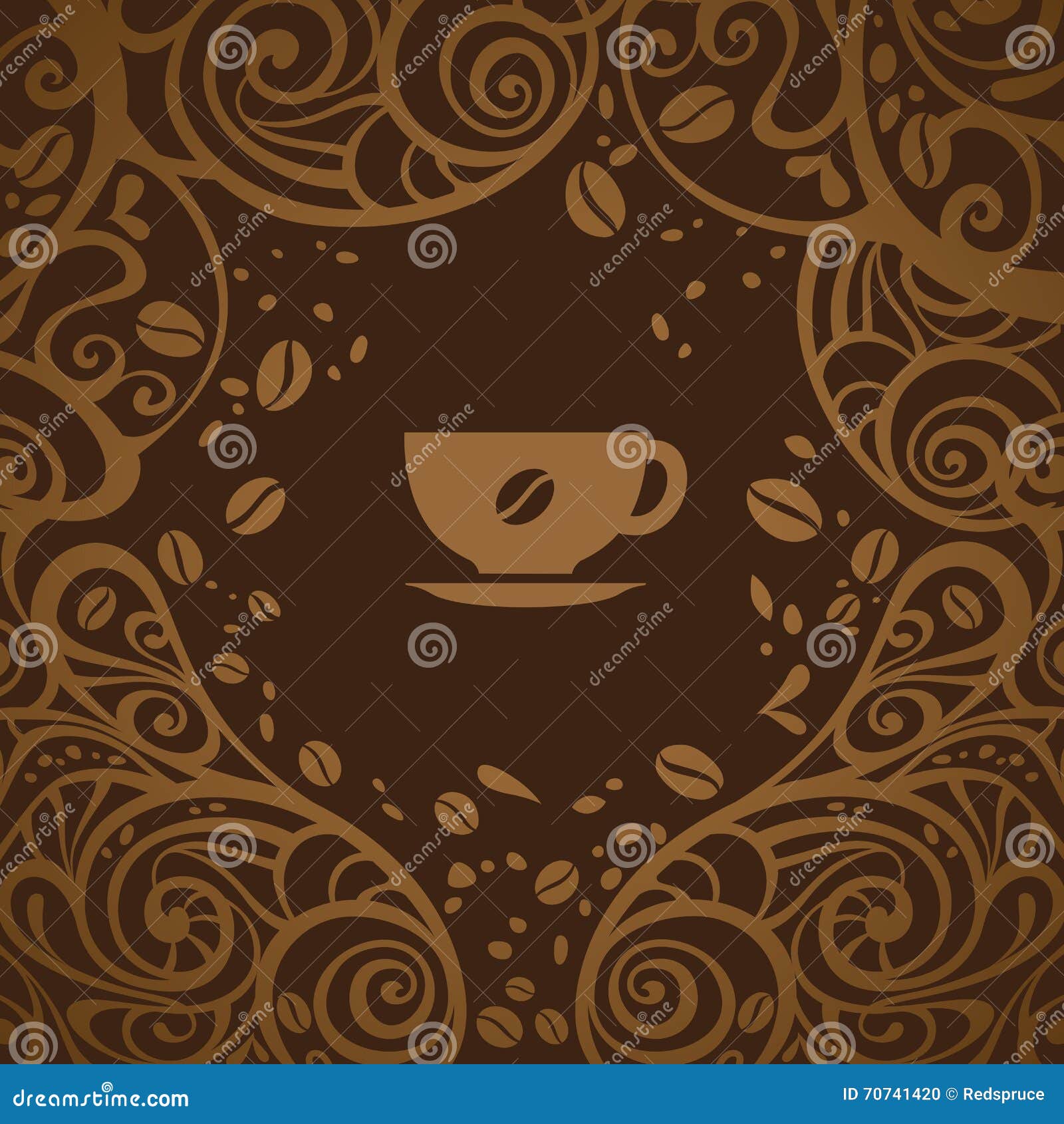 Coffee Background, Vector Illustration Stock Vector - Illustration of ...