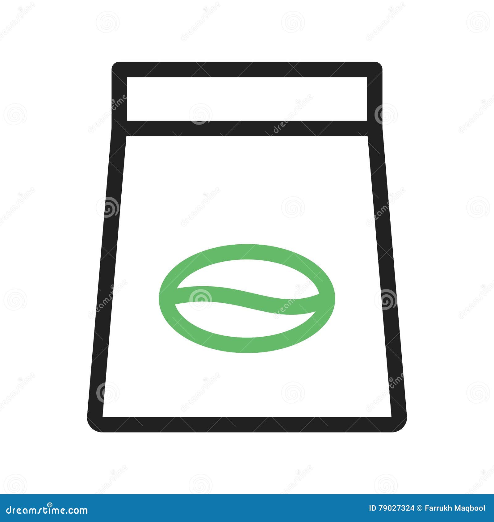 Coffee Bag stock vector. Illustration of beverage, vector - 79027324