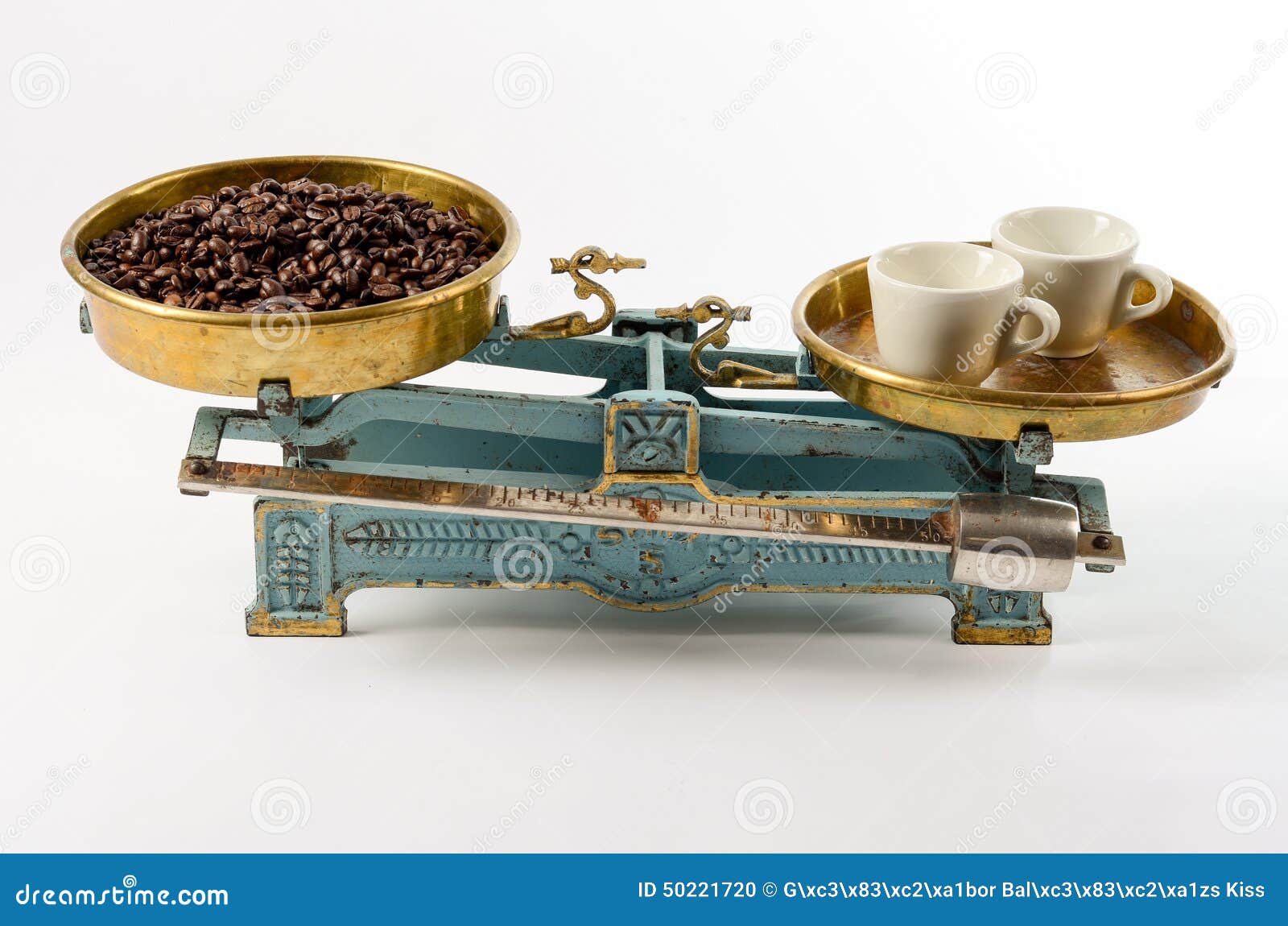 Coffee in balance. stock photo. Image of design, antique - 50221720
