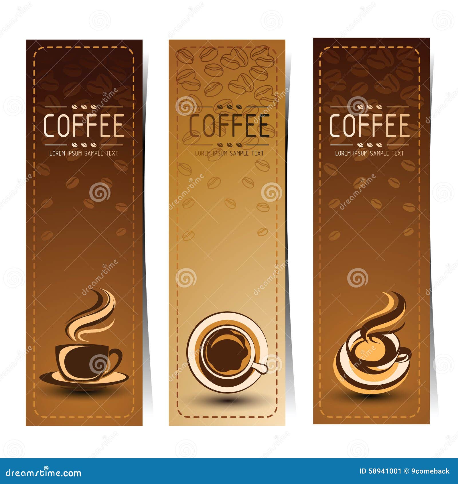 Coffee banner stock vector. Illustration of brown, vintage - 58941001