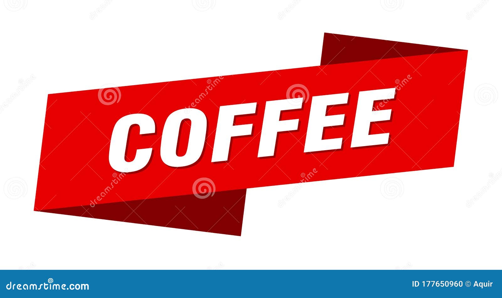 Coffee Banner Template. Coffee Ribbon Label Stock Vector - Illustration ...