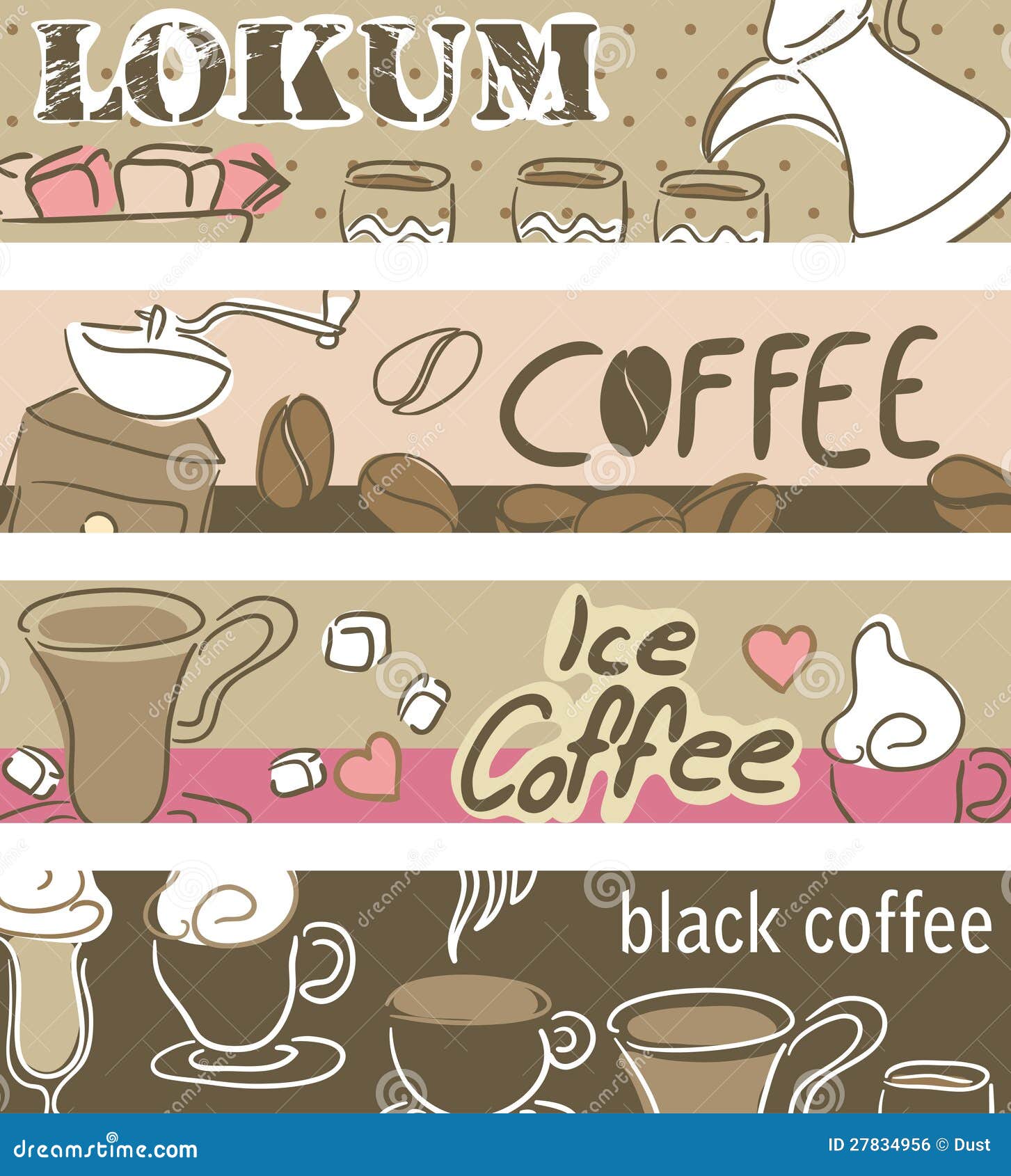 Coffee Banners stock vector. Illustration of brown, black - 27834956