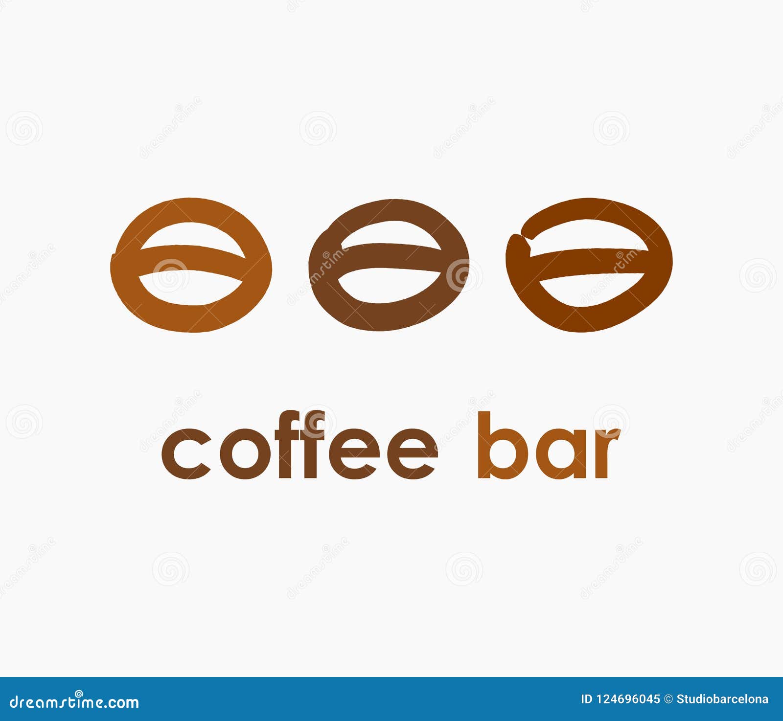 Coffee bar logo concept stock vector. Illustration of logo - 124696045
