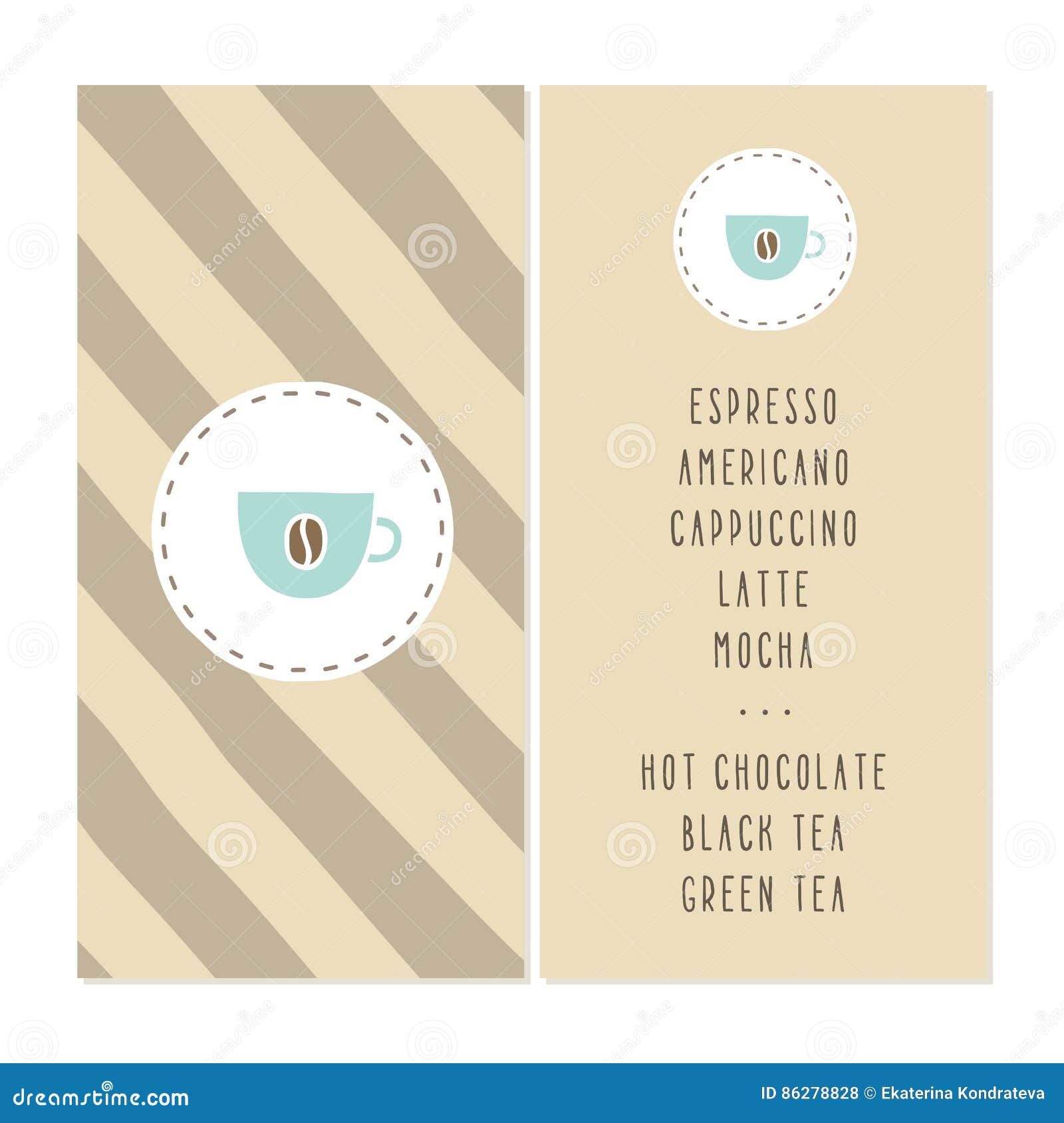 Coffee bar menu design. stock vector. Illustration of branding - 86278828