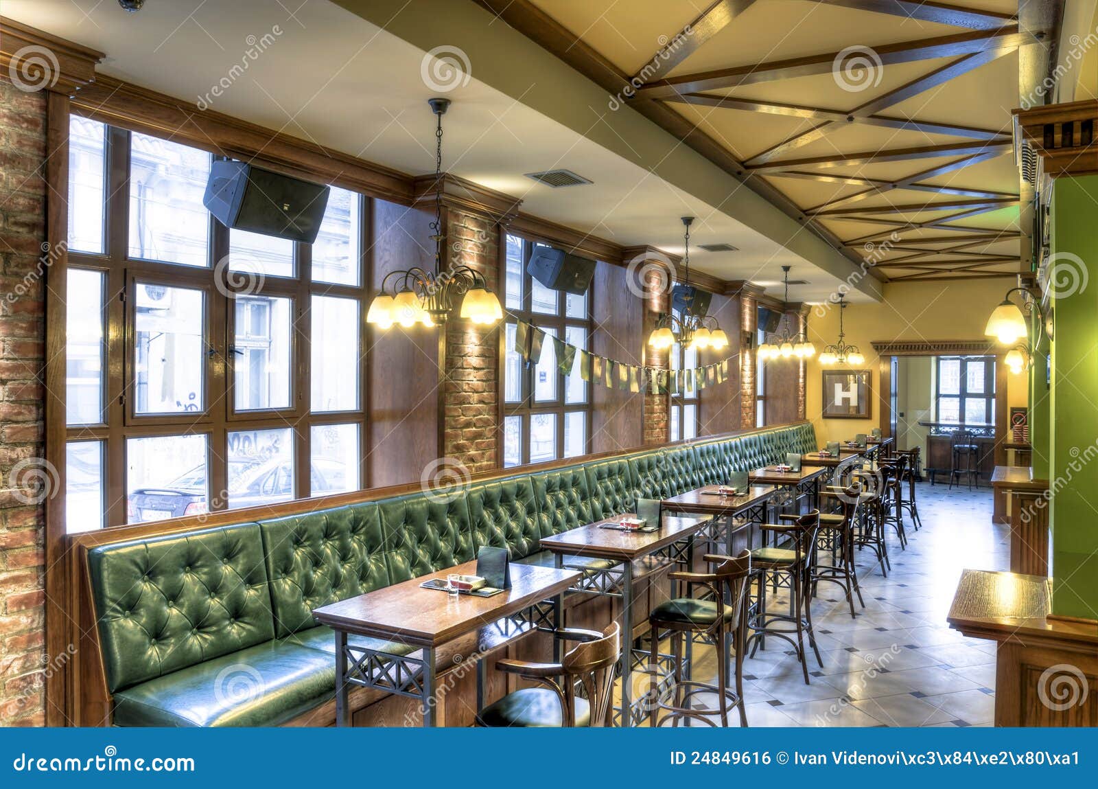 Coffee Bar and Pub Interior Stock Photo - Image of wood, brown: 24849616