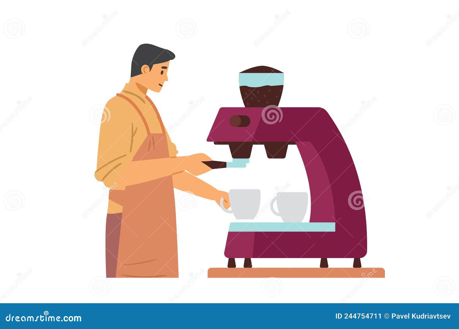 Man Using ATM Machine. Vector Illustration Of People Square Icone ...