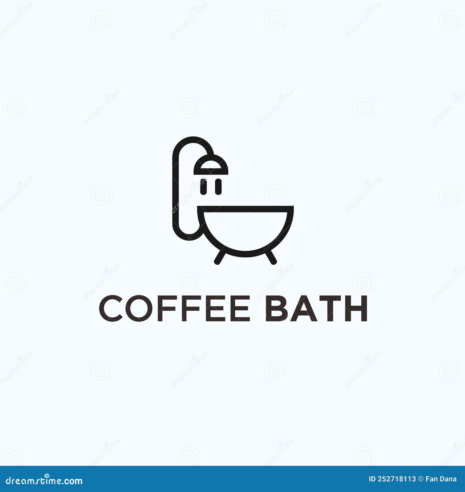 Coffee Bath Logo Design Vector Illustration Stock Illustration ...