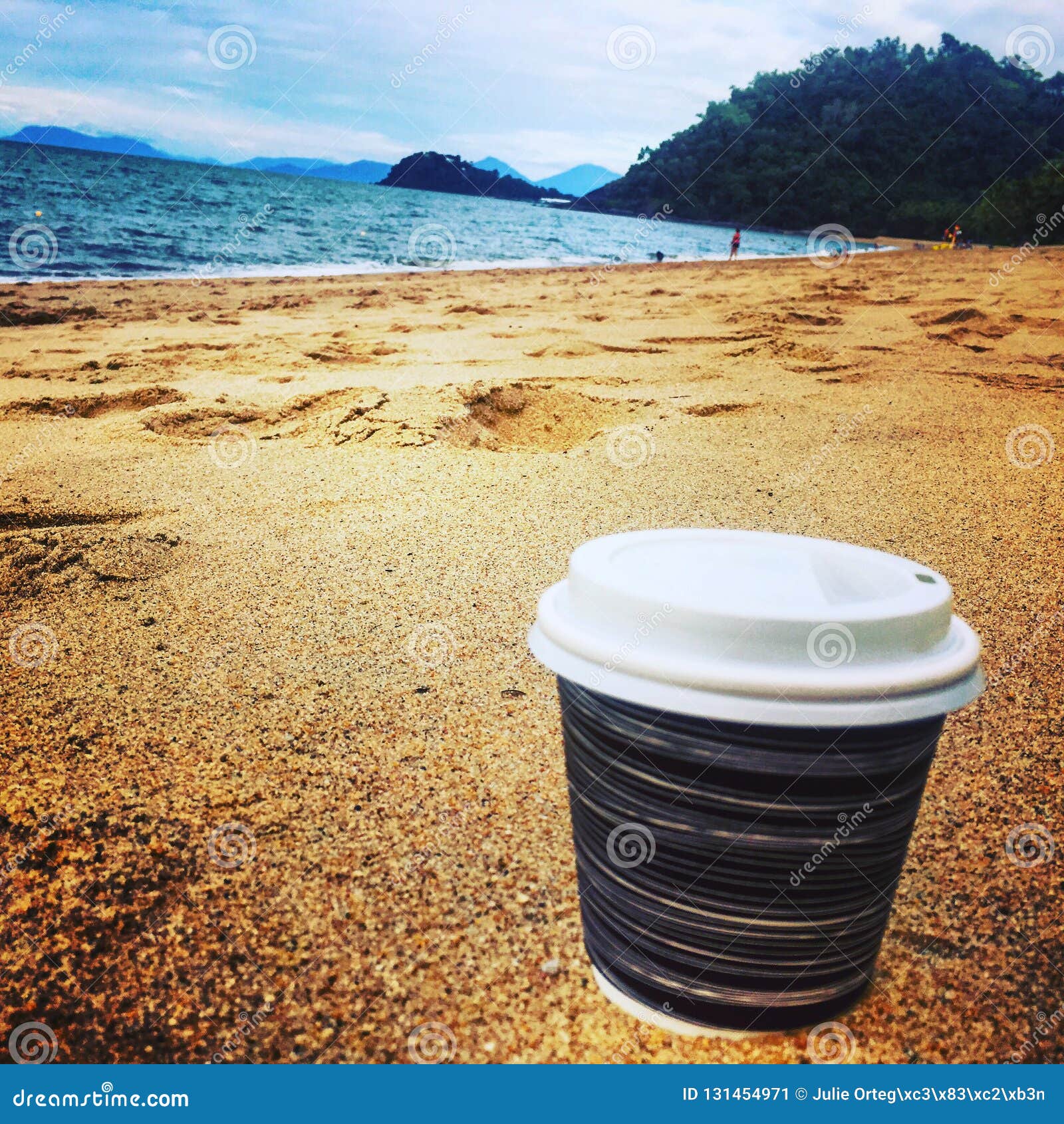 Coffee by the beach stock image. Image of gold, coffee - 131454971