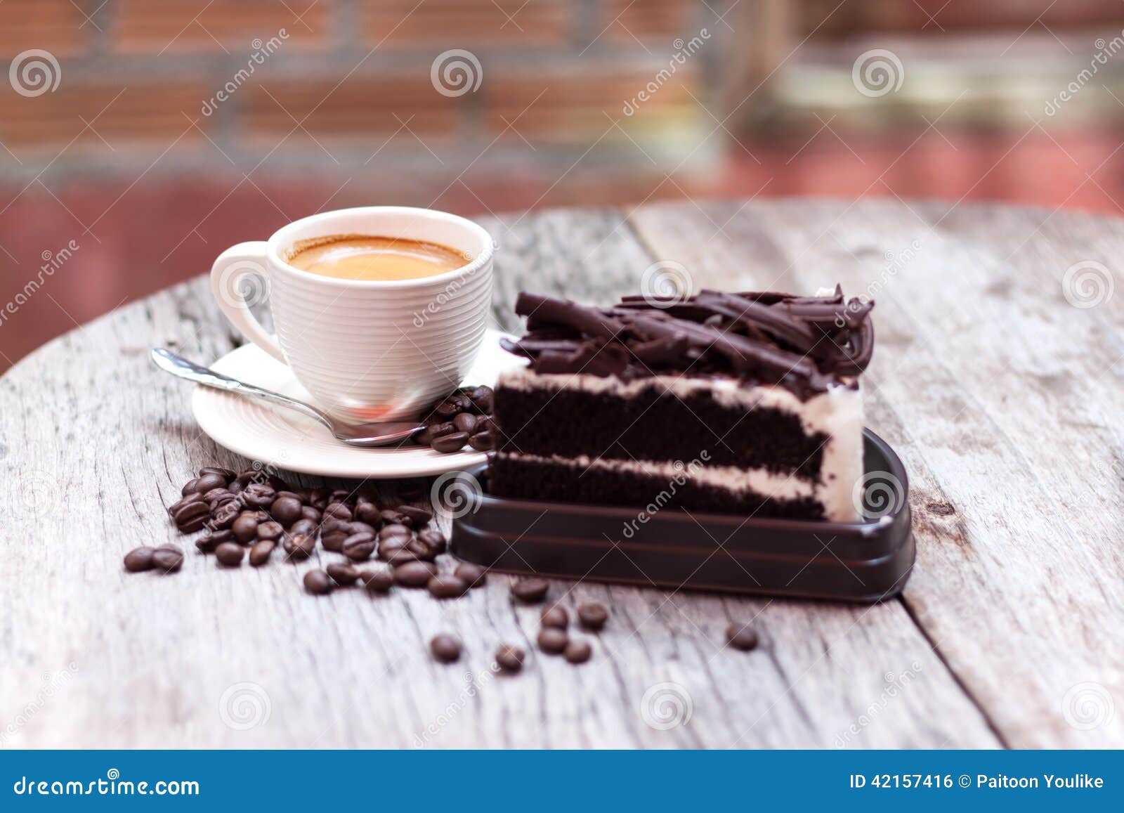 Coffee Bean and Chocolate Cake 1 Stock Photo - Image of breakfast, cafe ...