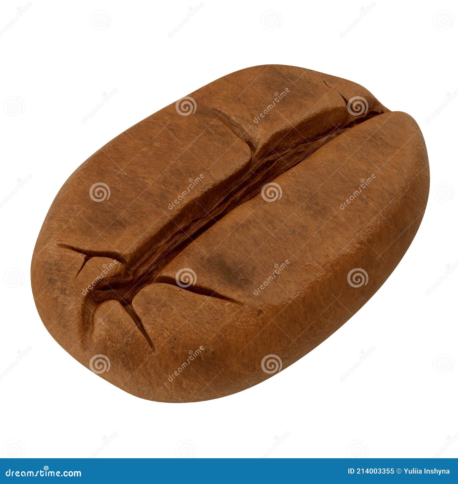 Realistic Coffee Bean, 3D Render Stock Illustration - Illustration of ...