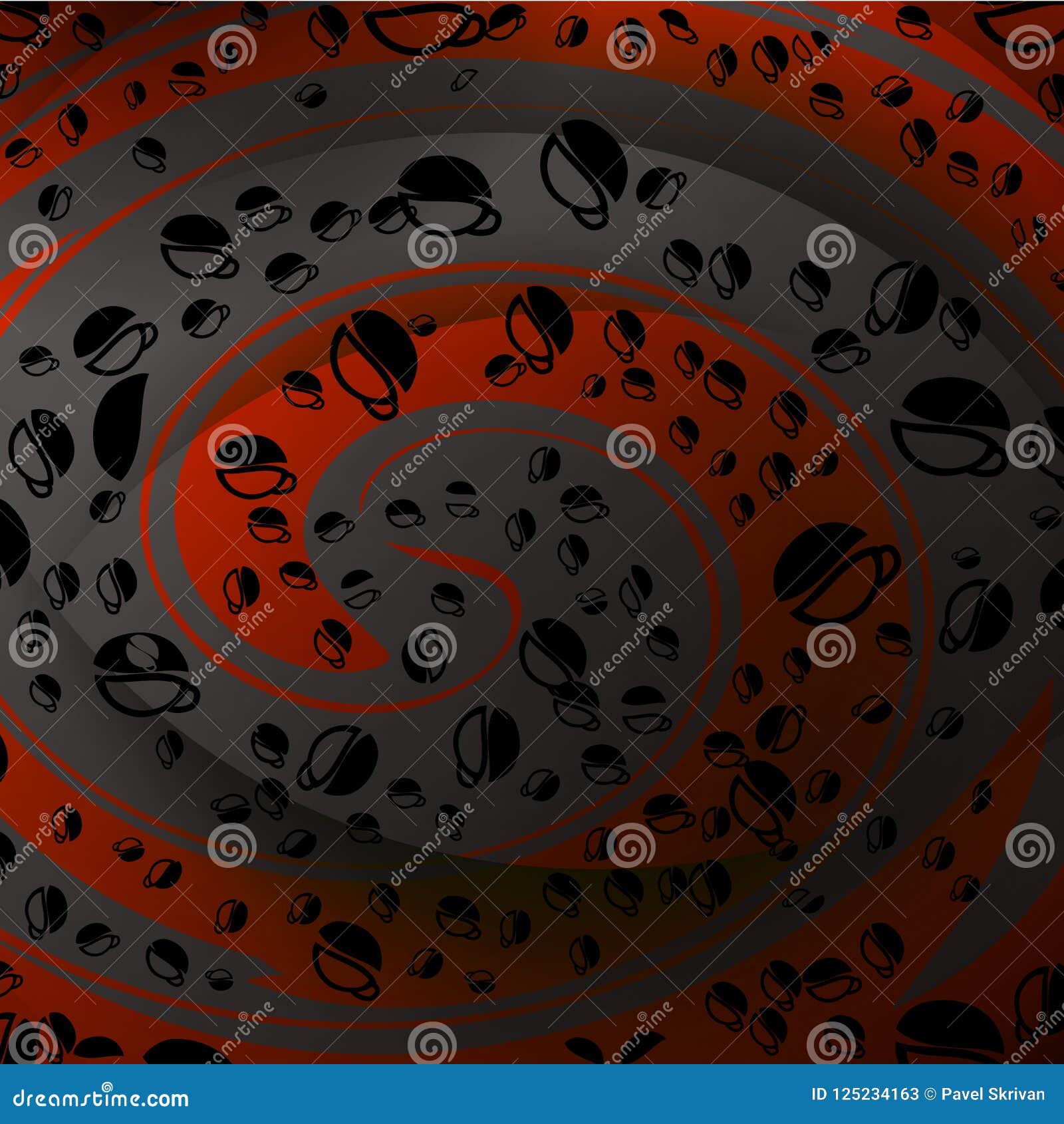 Coffee bean red stock illustration. Illustration of gourmet - 125234163