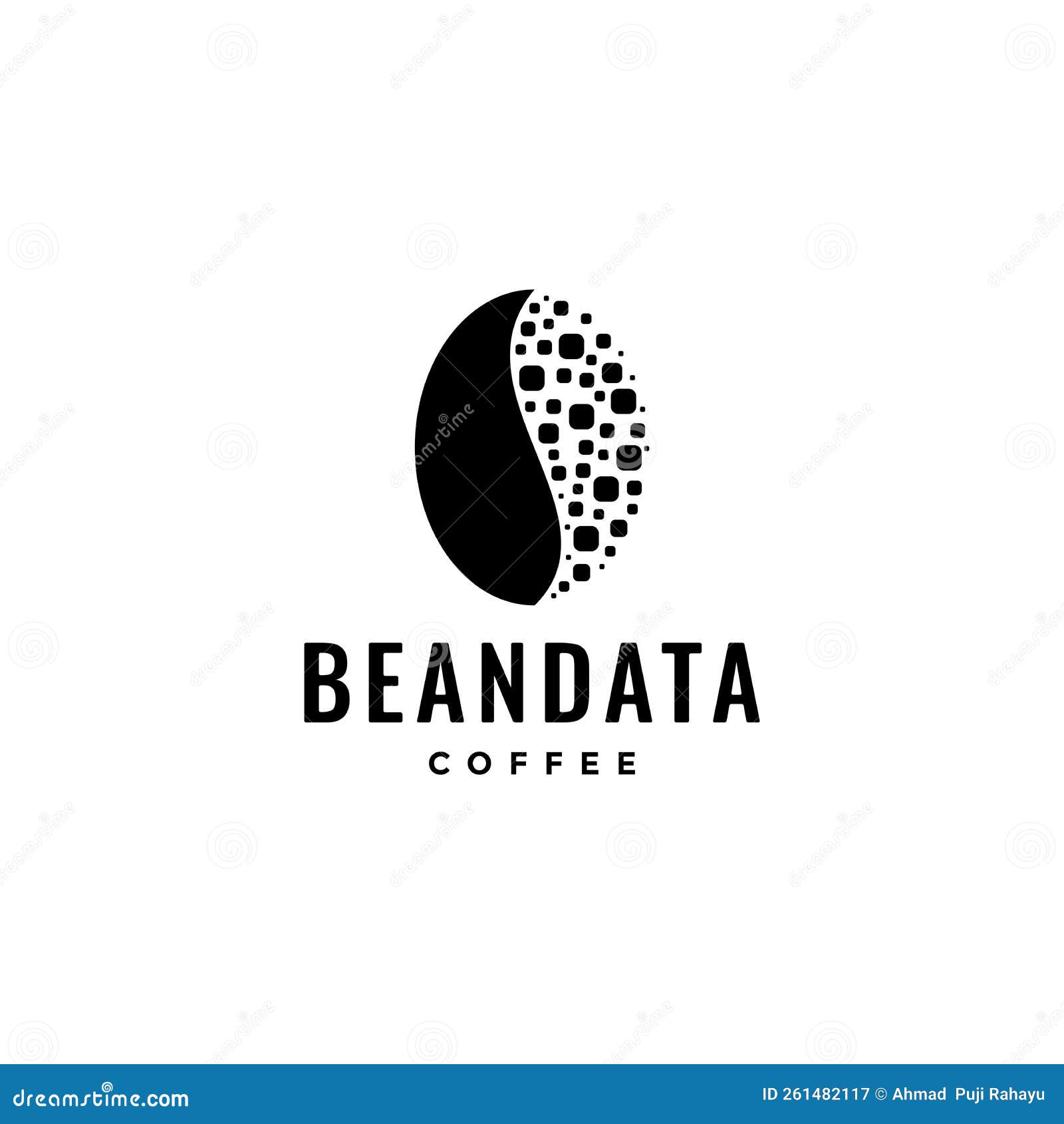 Coffee Bean Data Technology Modern Logo Design Vector Stock Vector ...