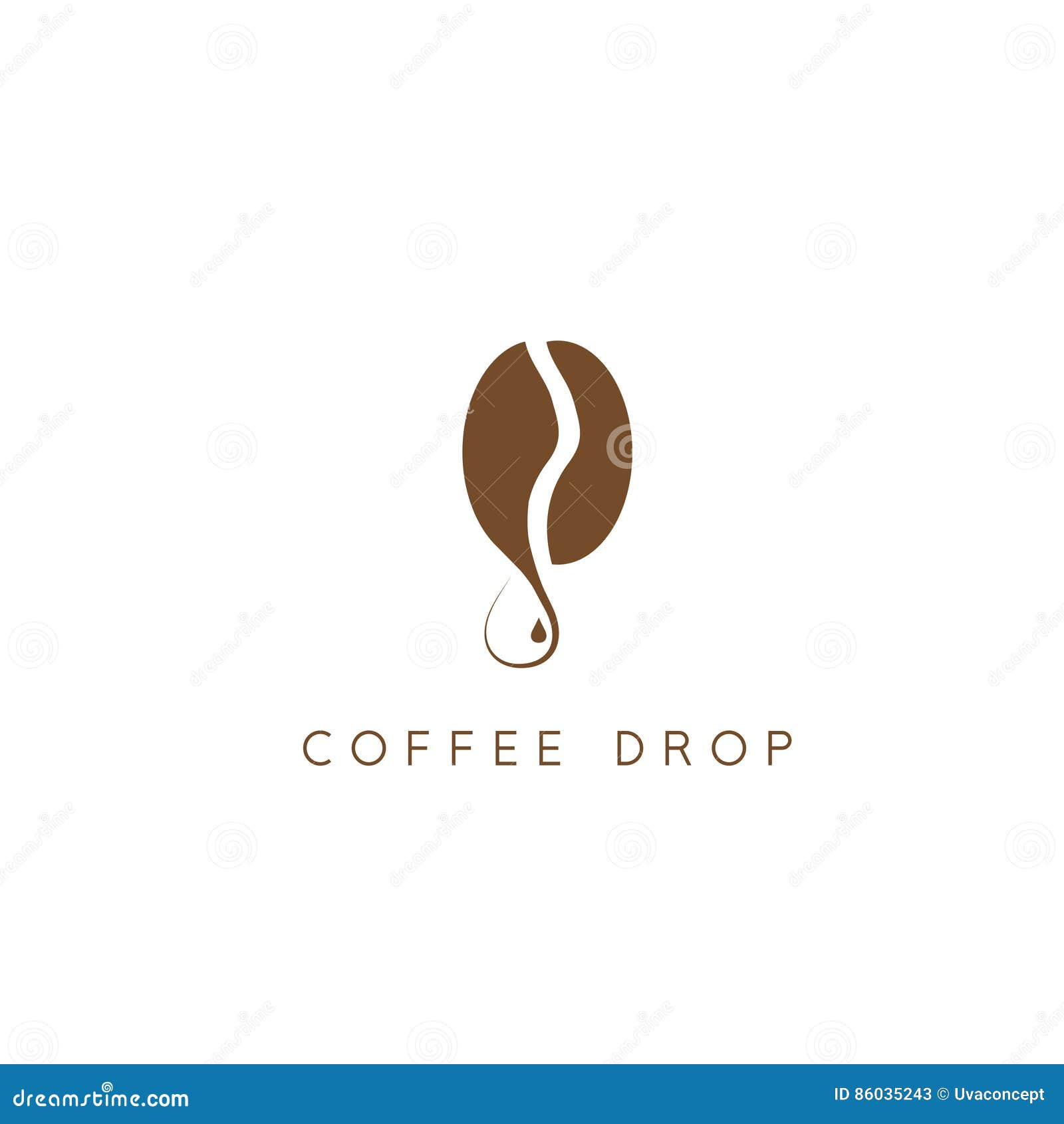 Coffee Bean with Drop Vector Design Stock Vector - Illustration of ...