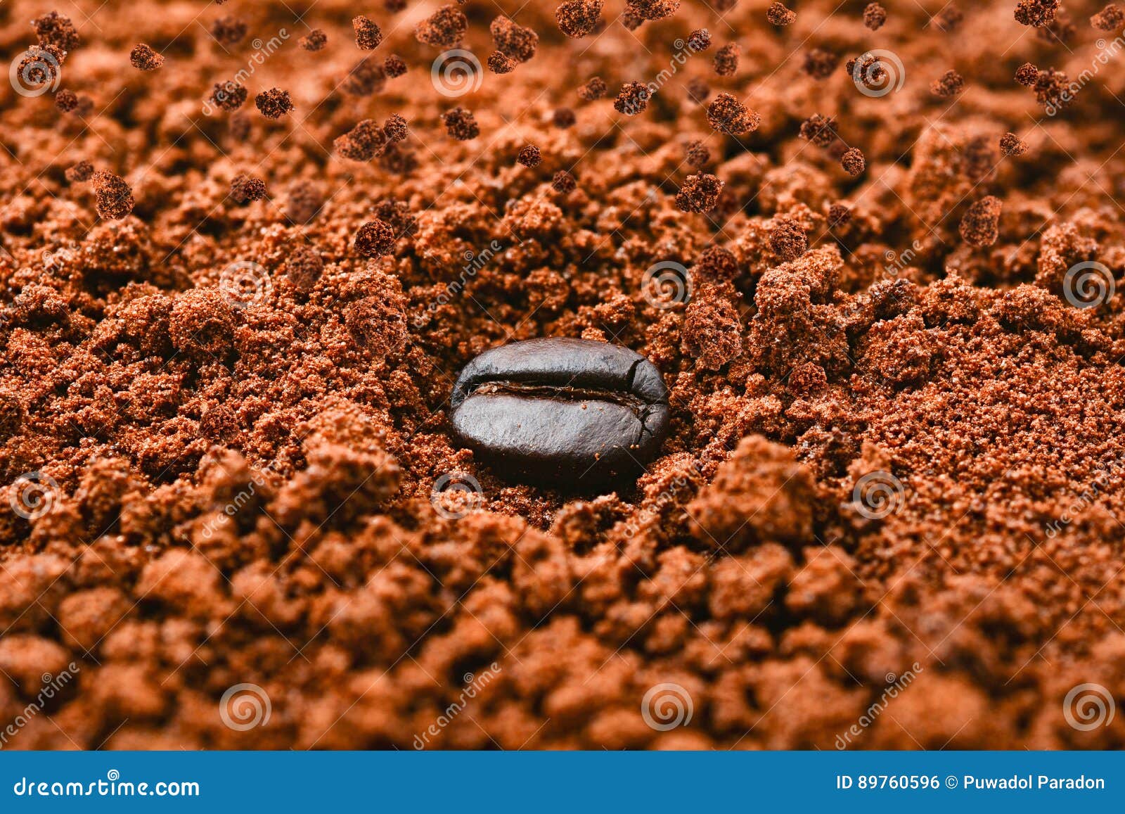Coffee Bean with Dropping Instant Coffee Stock Photo - Image of bean ...
