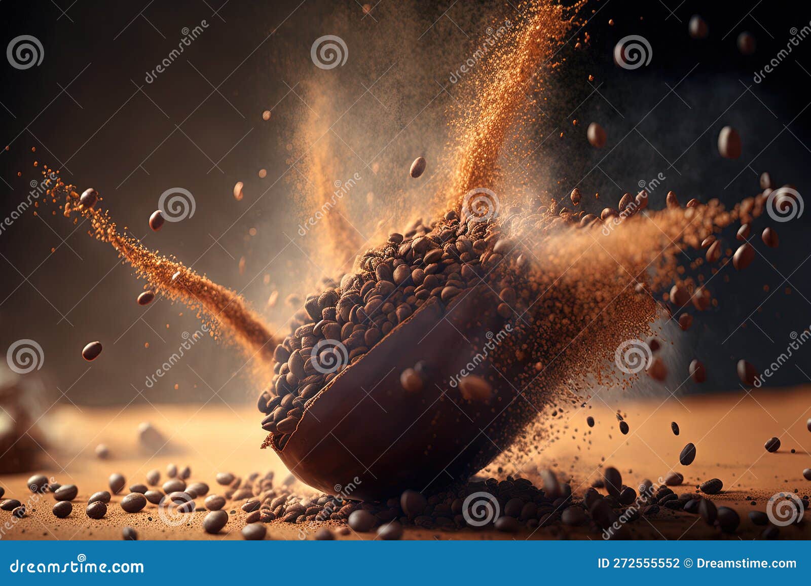 Coffee bean explosion stock illustration. Illustration of explosions ...
