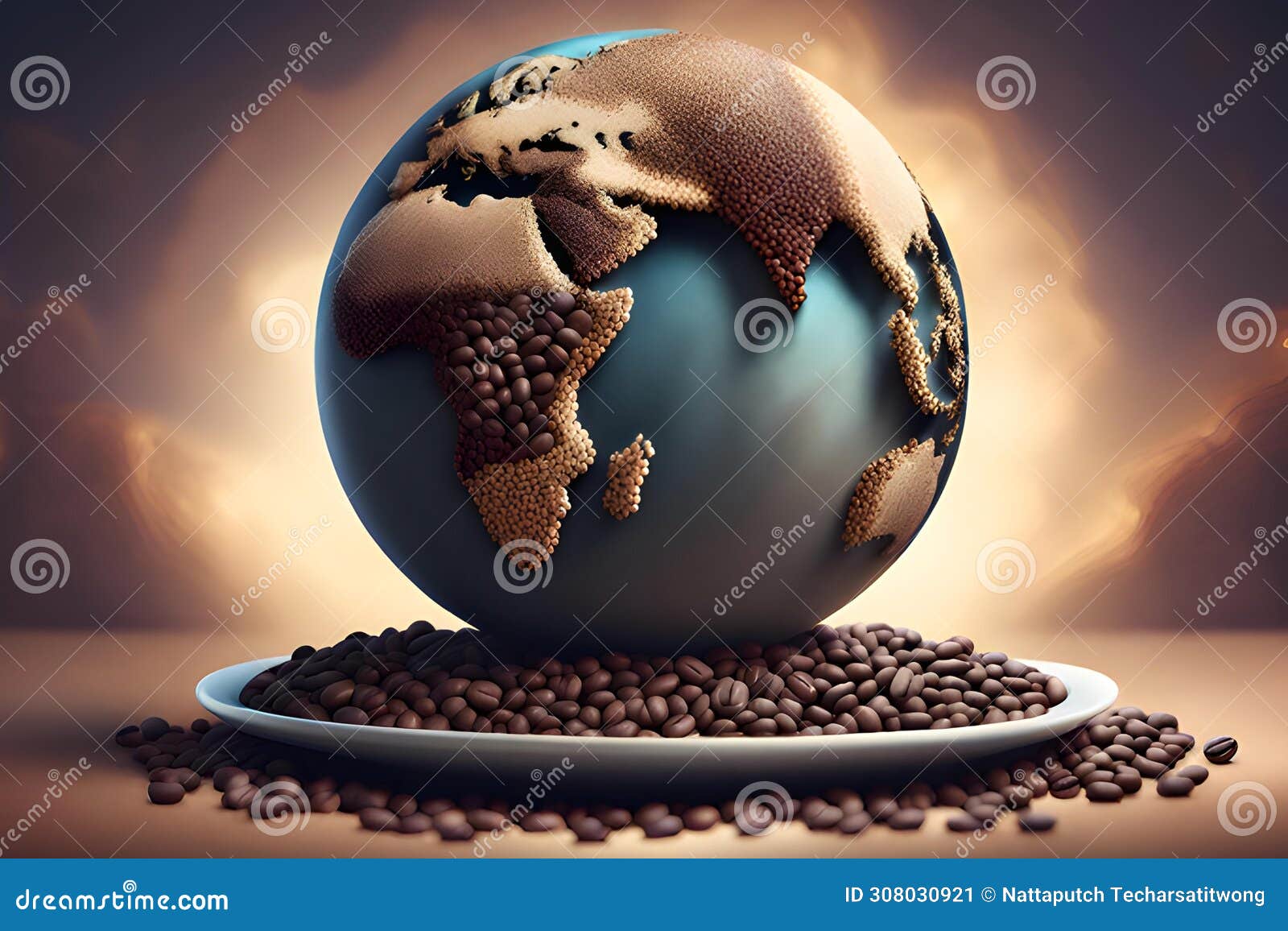 Coffee Bean Globe World Map Royalty-Free Stock Photography ...