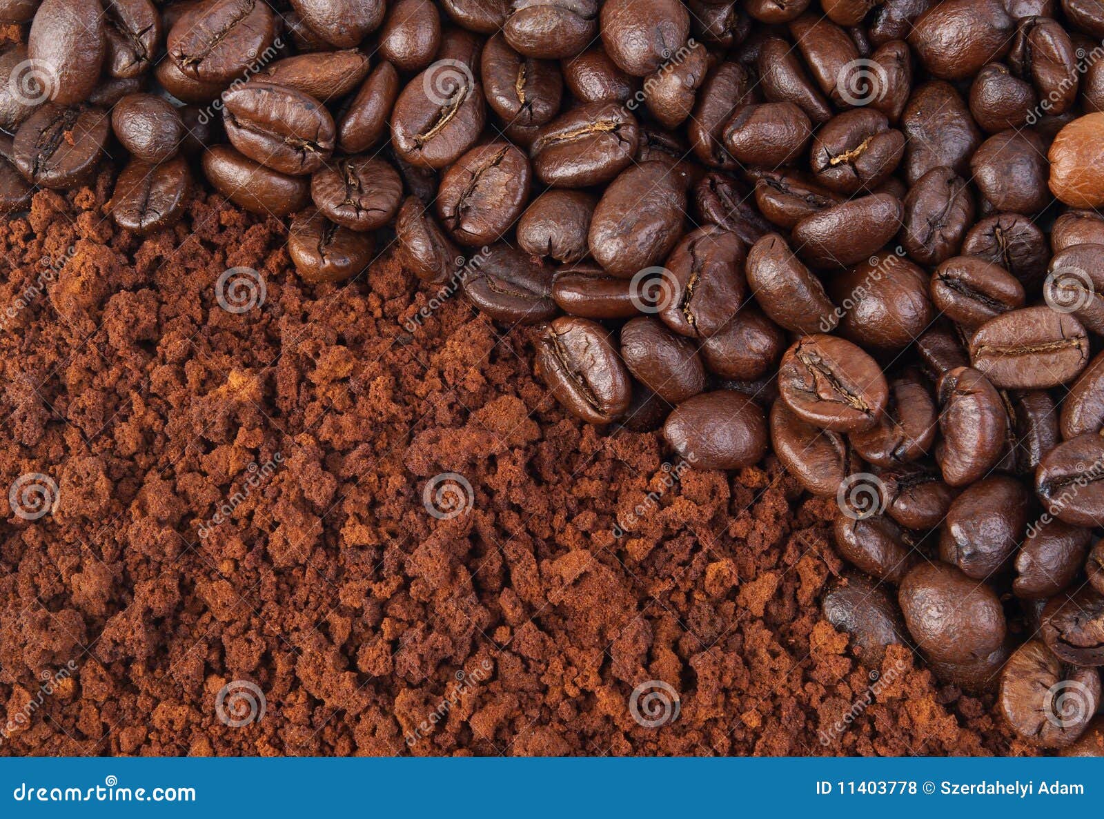 Coffee bean and ground stock photo. Image of heap, brown - 11403778