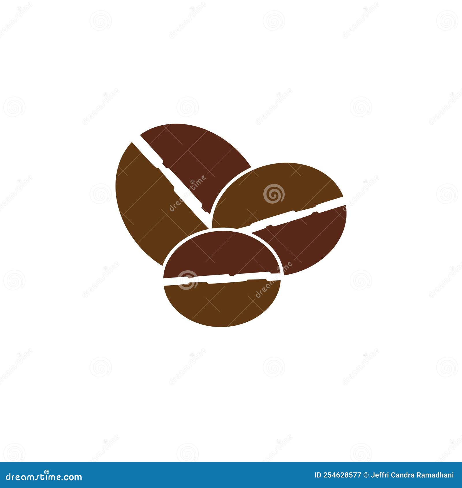 Coffee bean icon vector stock vector. Illustration of beverage - 254628577