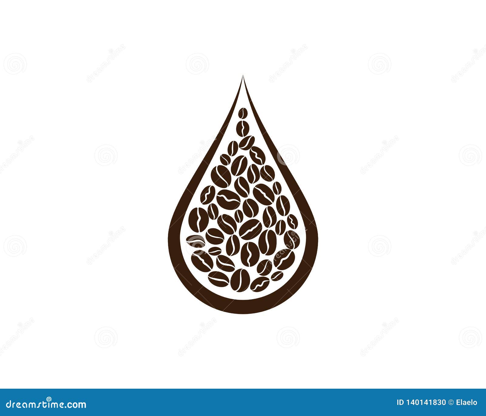Coffee Bean Icon. Doodle Sketch Vector Symbol Of Coffee Drink Stock ...