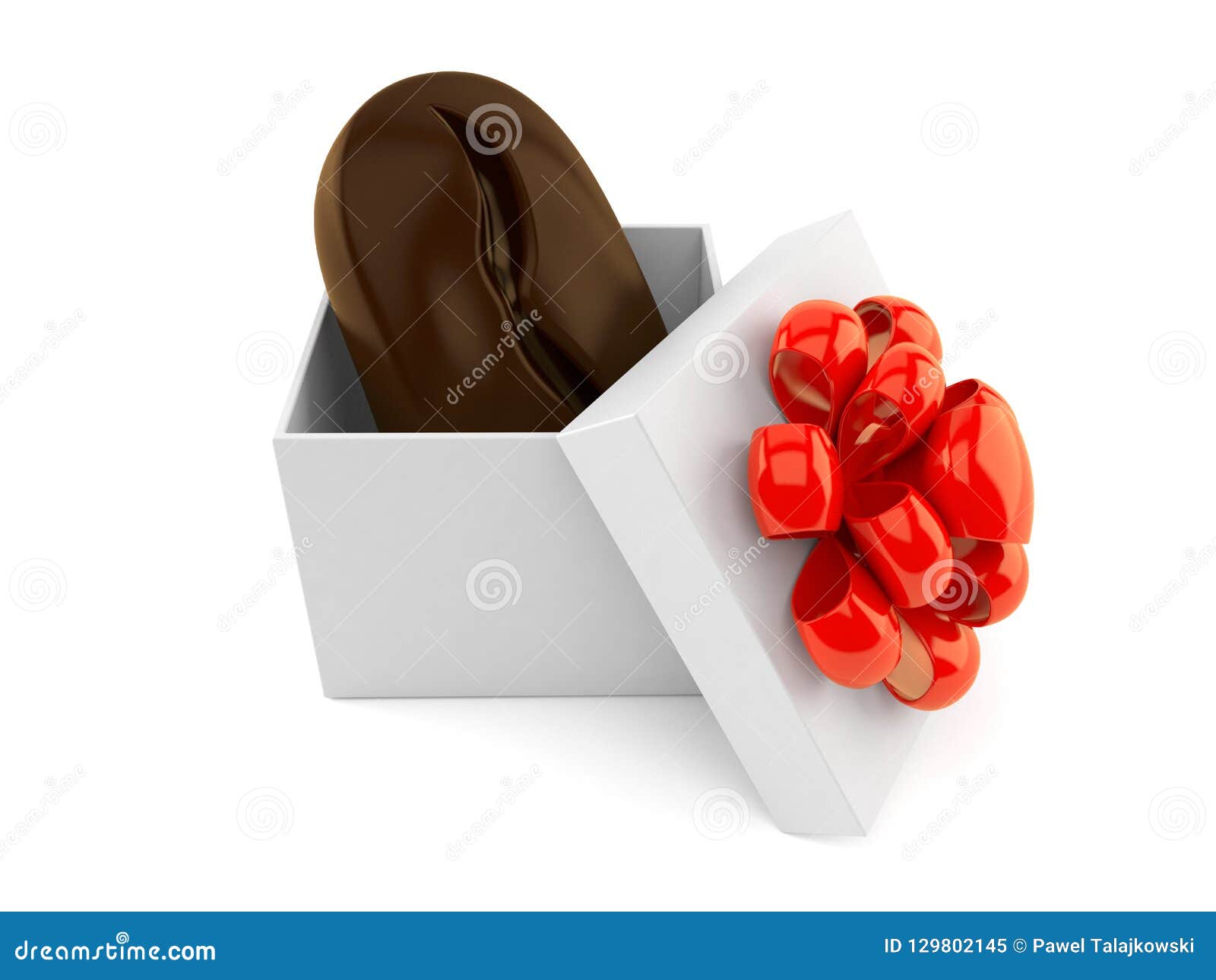 Coffee bean inside gift stock illustration. Illustration of celebration ...